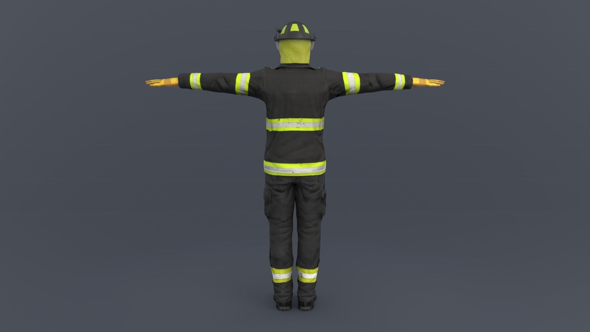 3D model Firefighter Rigged 3D model VR / AR / low-poly | CGTrader