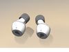 A pair of Bluetooth headsets modeled using SOLIDWORKS 3D model 3D ...