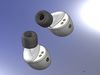 A pair of Bluetooth headsets modeled using SOLIDWORKS 3D model 3D ...