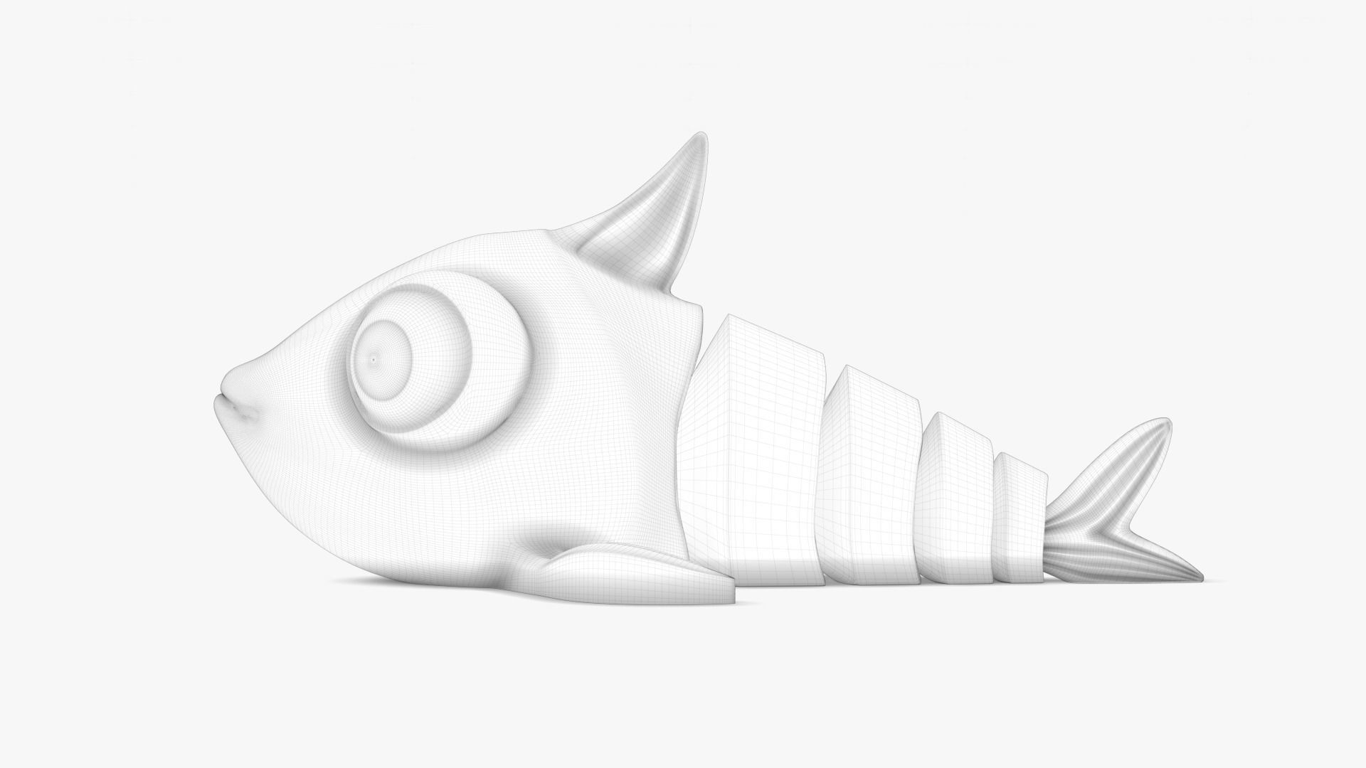 Articulated Fish 3D model 3D printable | CGTrader