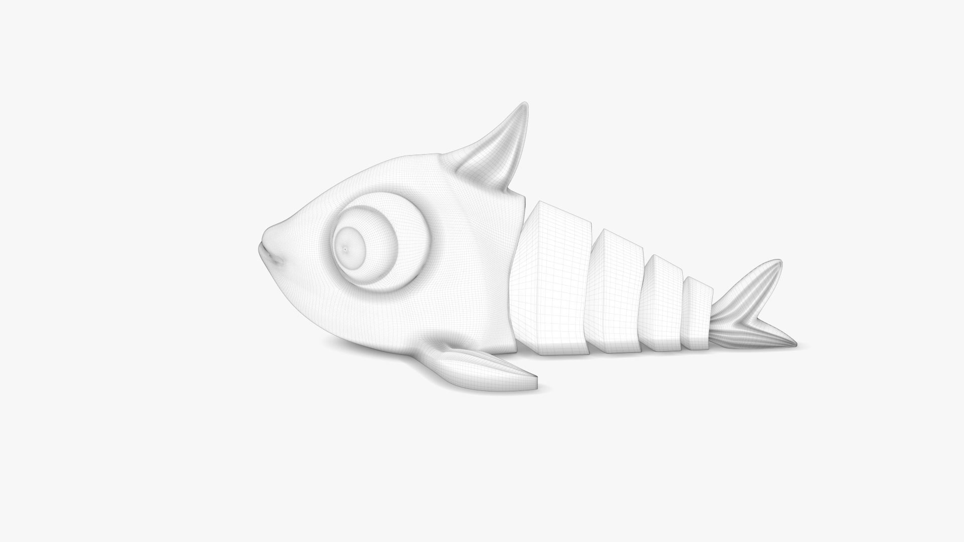 Articulated Fish 3D model 3D printable | CGTrader