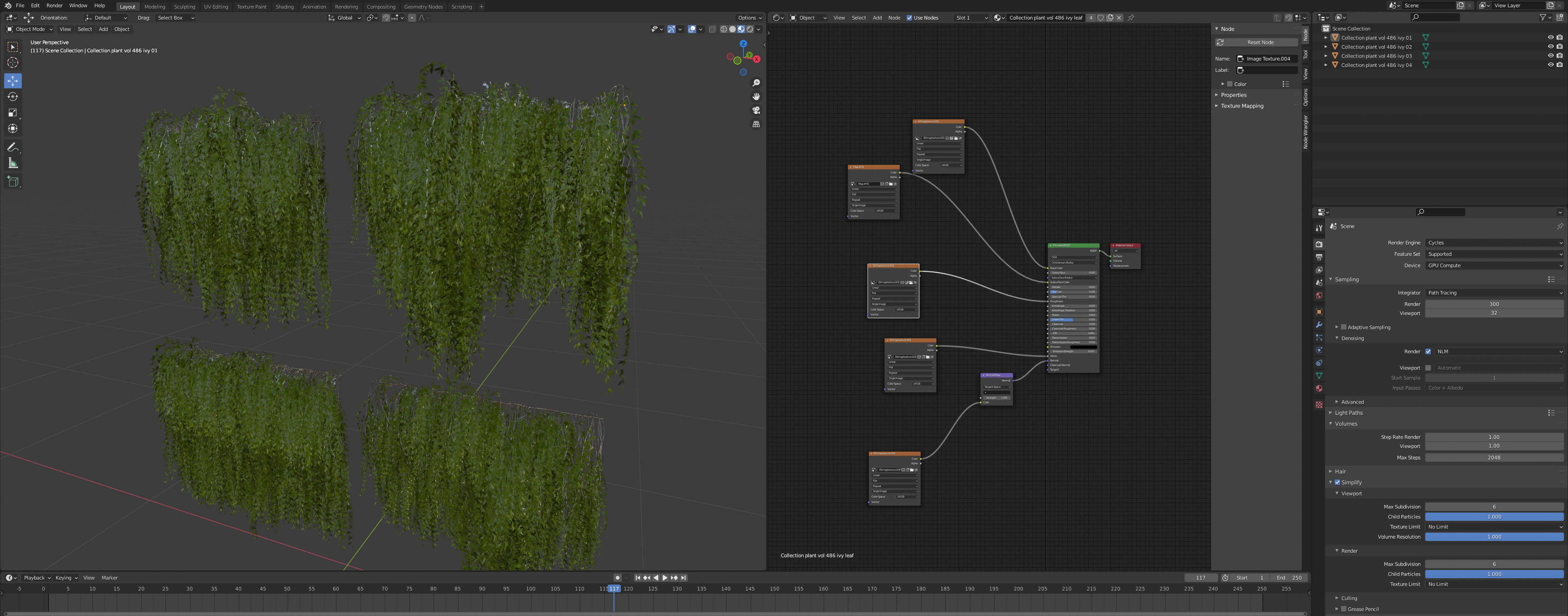 Collection plant vol 486 - outdoor - leaf - ivy - blender model 3D ...