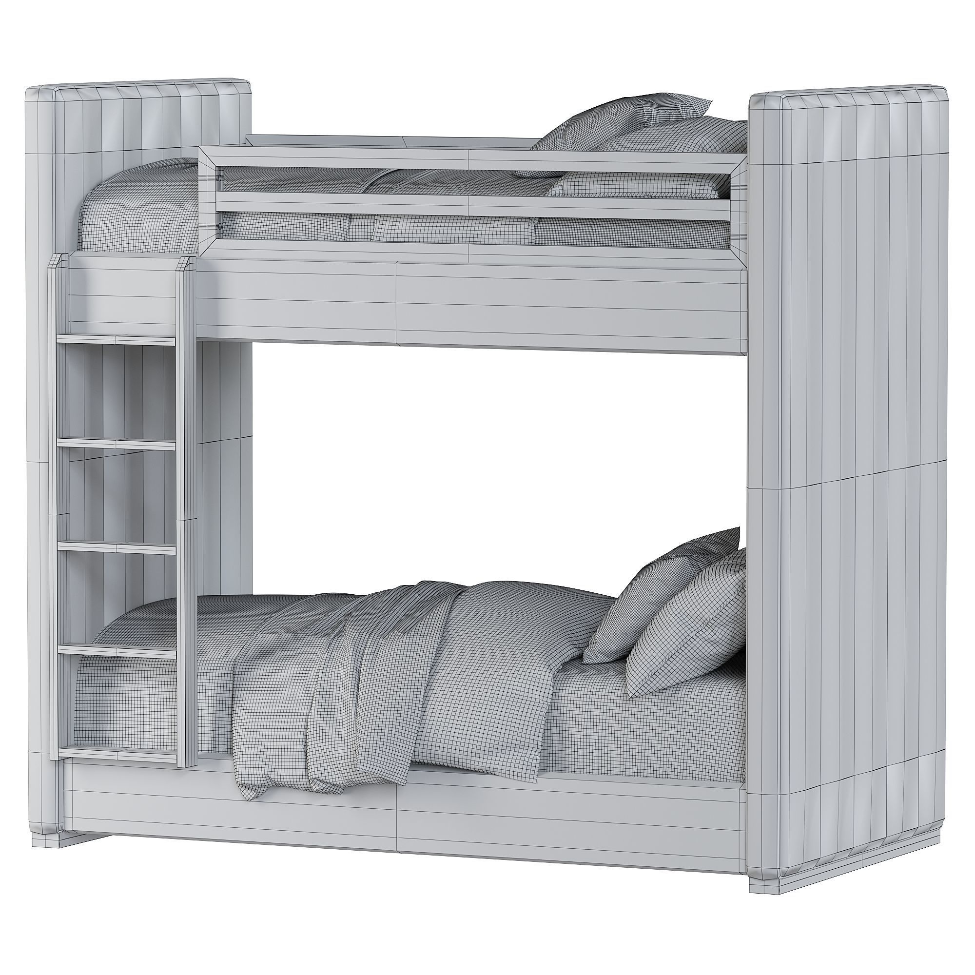 RH CARVER UPHOLSTERED BUNK BED 3D model | CGTrader