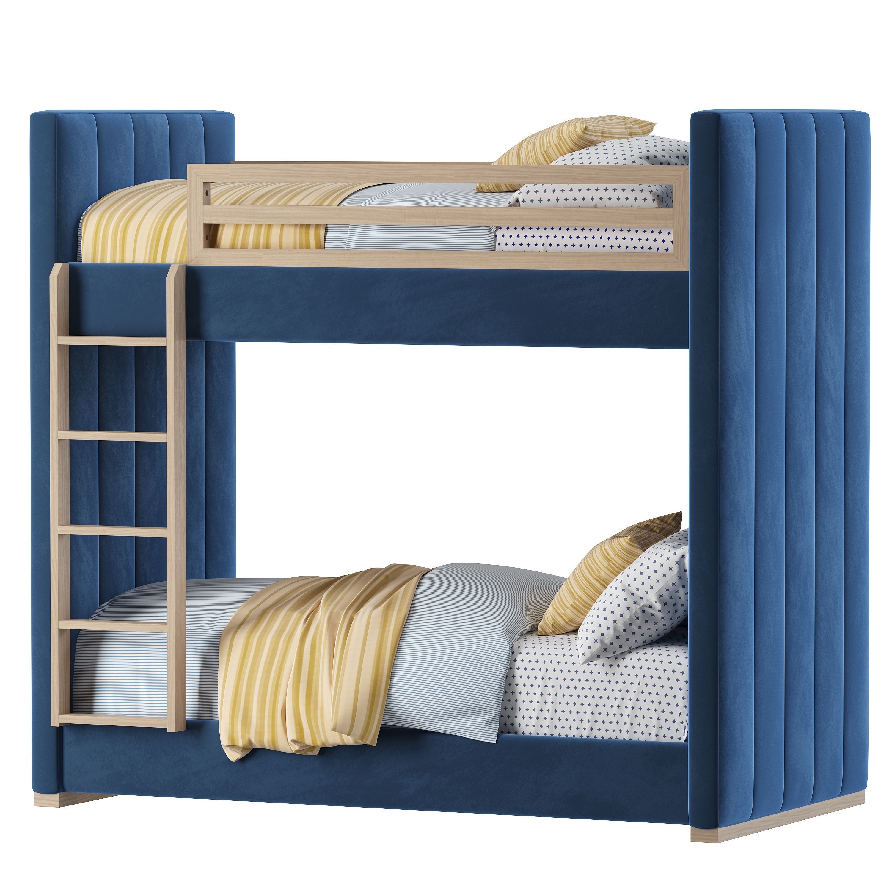 RH CARVER UPHOLSTERED BUNK BED 3D model | CGTrader