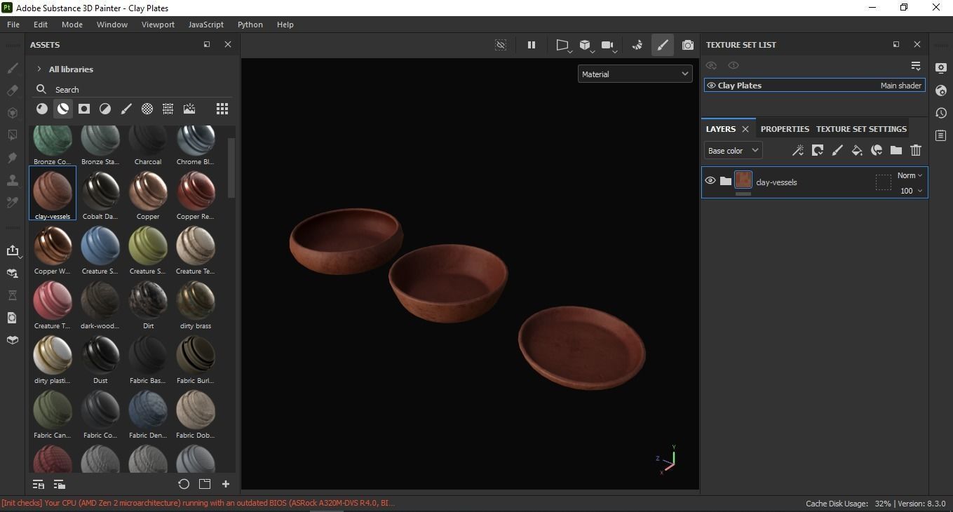 3D model Clay Plates 3D Model VR / AR / low-poly | CGTrader