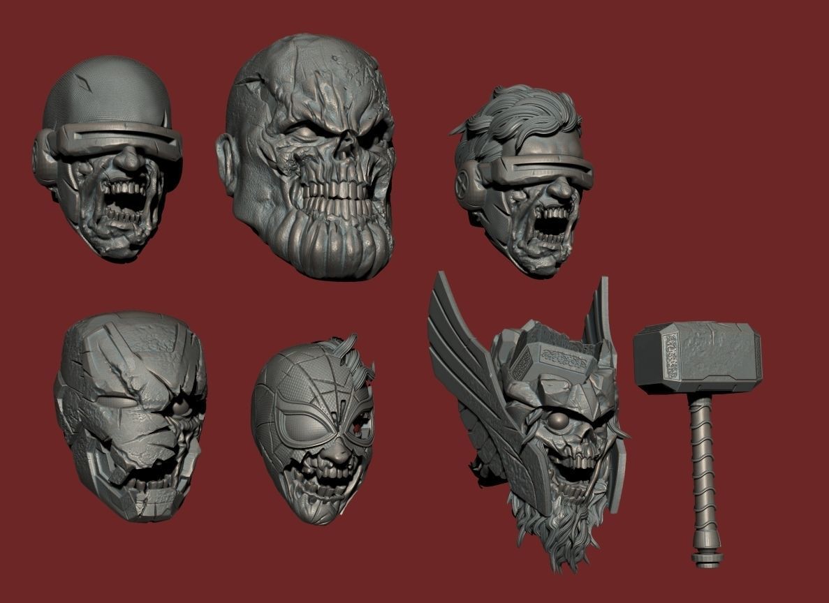 MARVEL ZOMBIES PACK 02 3D model | CGTrader