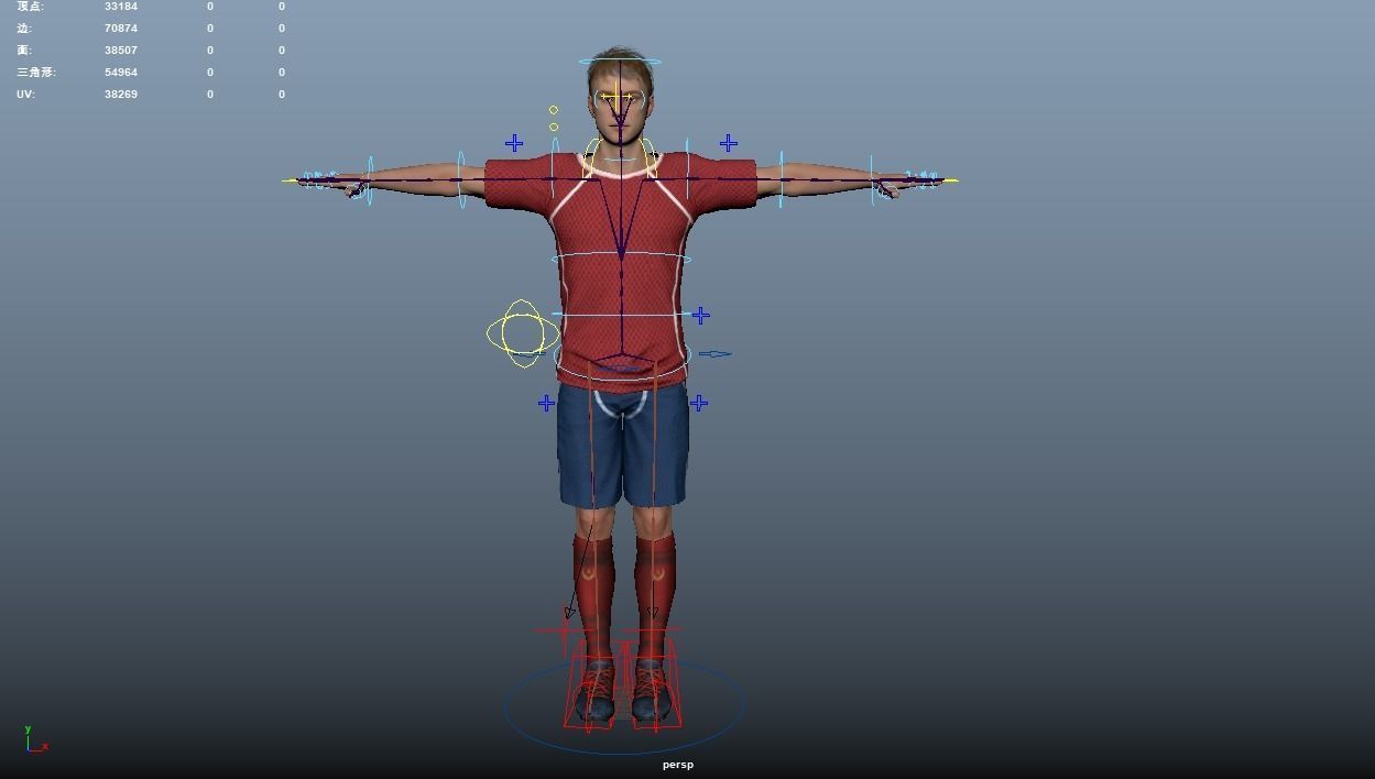 3D model Soccer Player Rigged VR / AR / low-poly | CGTrader