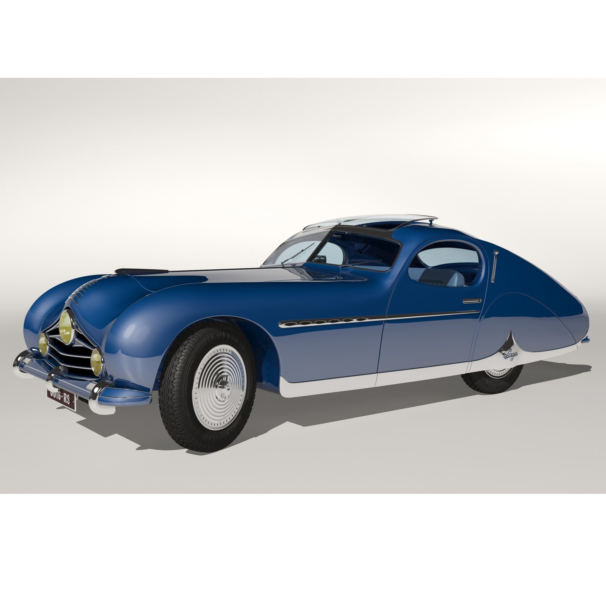Talbot Lago T26 Grand Sport Figoni Fast Back Coupe 3D model | CGTrader