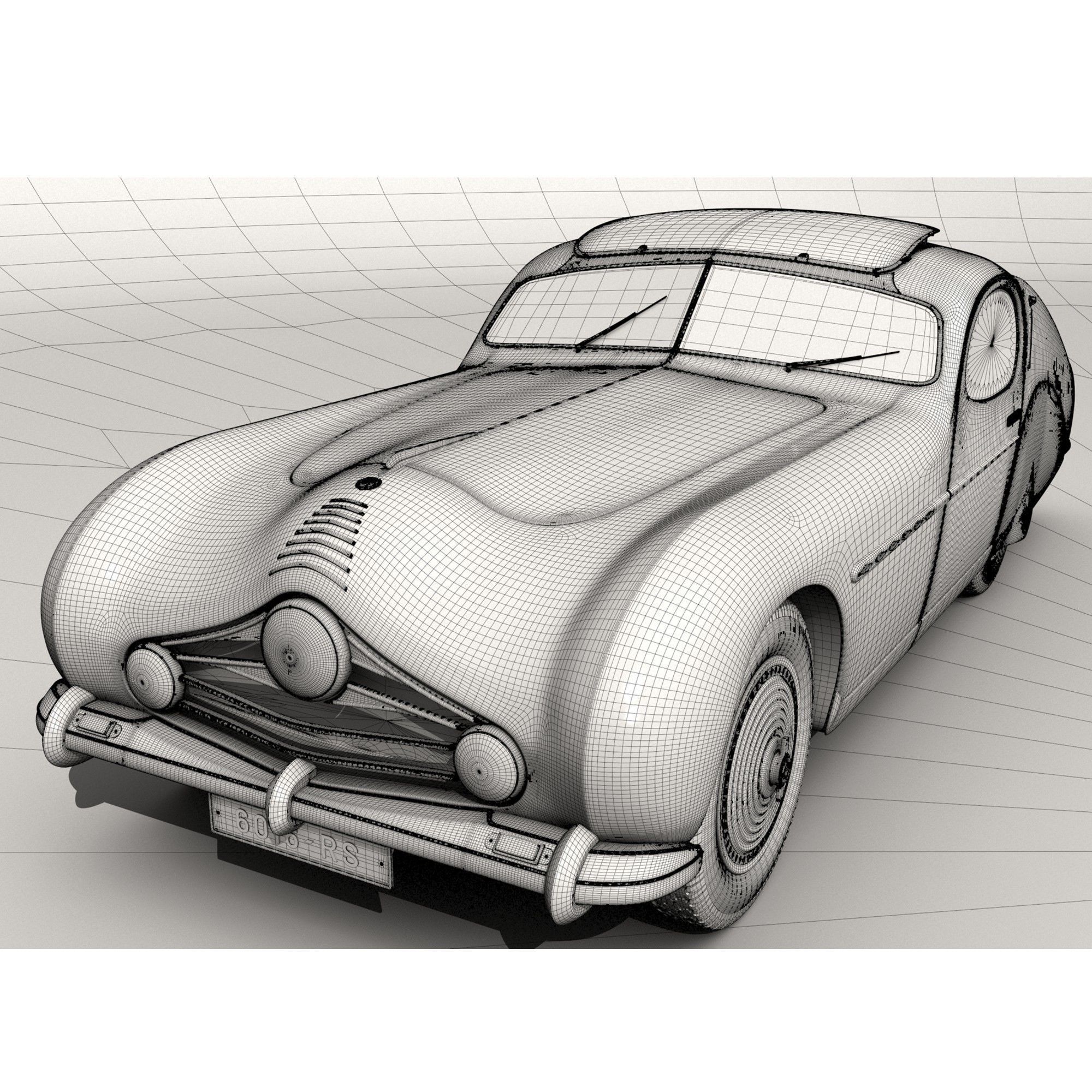 Talbot Lago T26 Grand Sport Figoni Fast Back Coupe 3D model | CGTrader