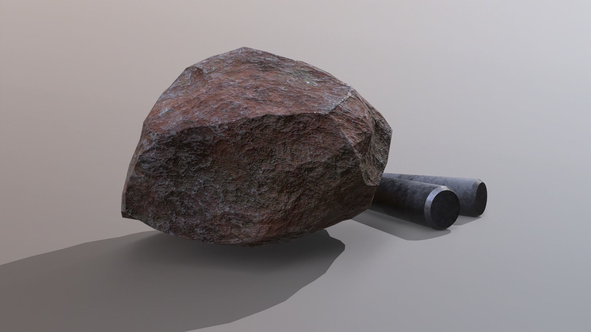 3D model Iron ore and refined iron resource deposit VR / AR / low-poly ...