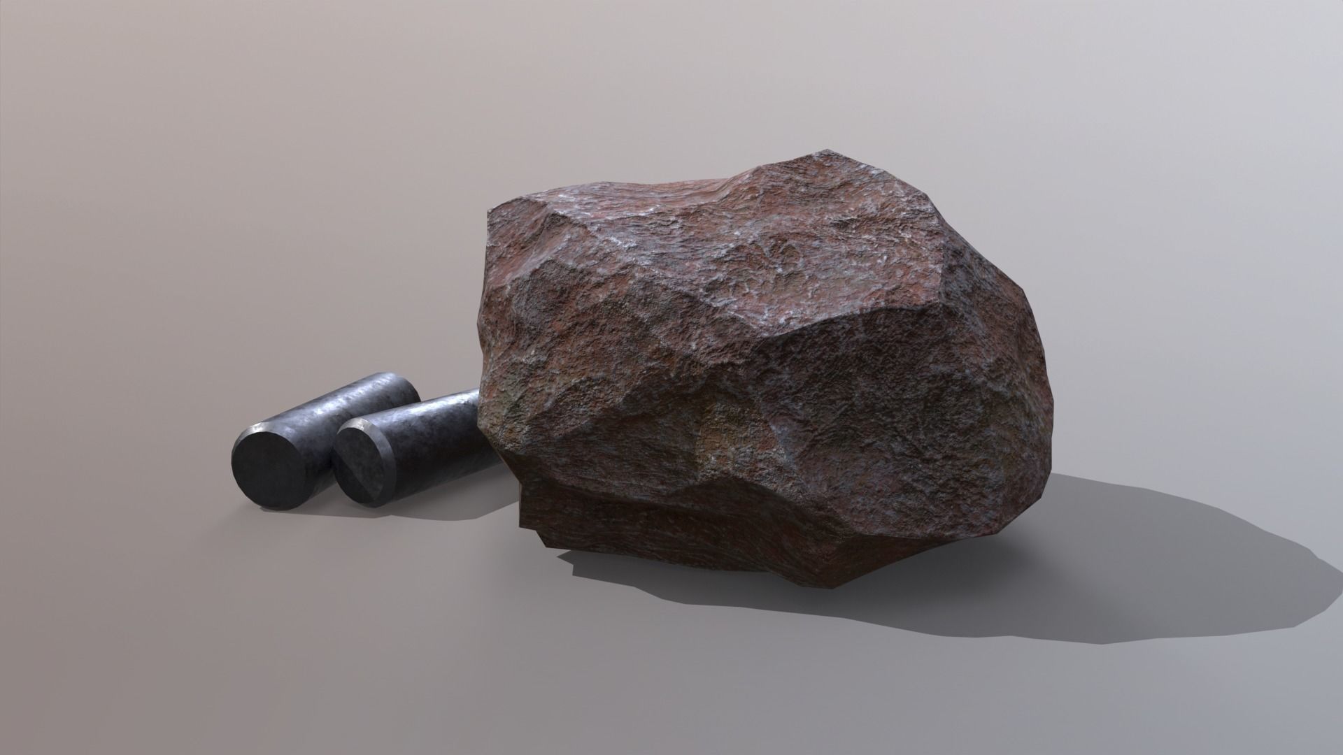 3D model Iron ore and refined iron resource deposit VR / AR / low-poly ...