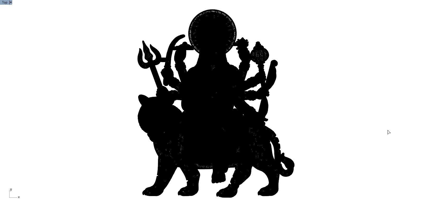 DURGA DEVI PENDENT 3D model 3D printable | CGTrader