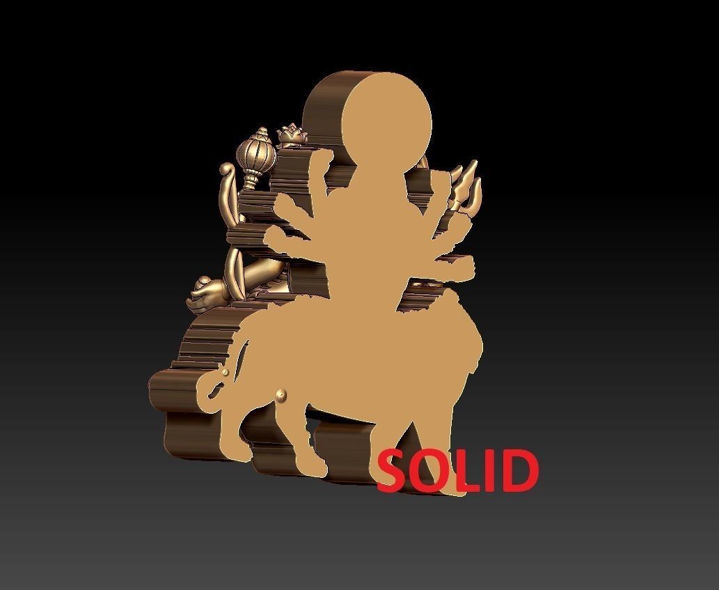 DURGA DEVI PENDENT 3D model 3D printable | CGTrader