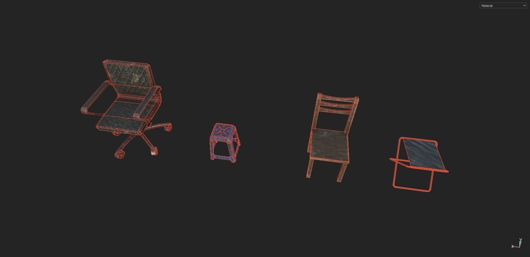 3D model Chairs Prop Pack VR / AR / low-poly | CGTrader