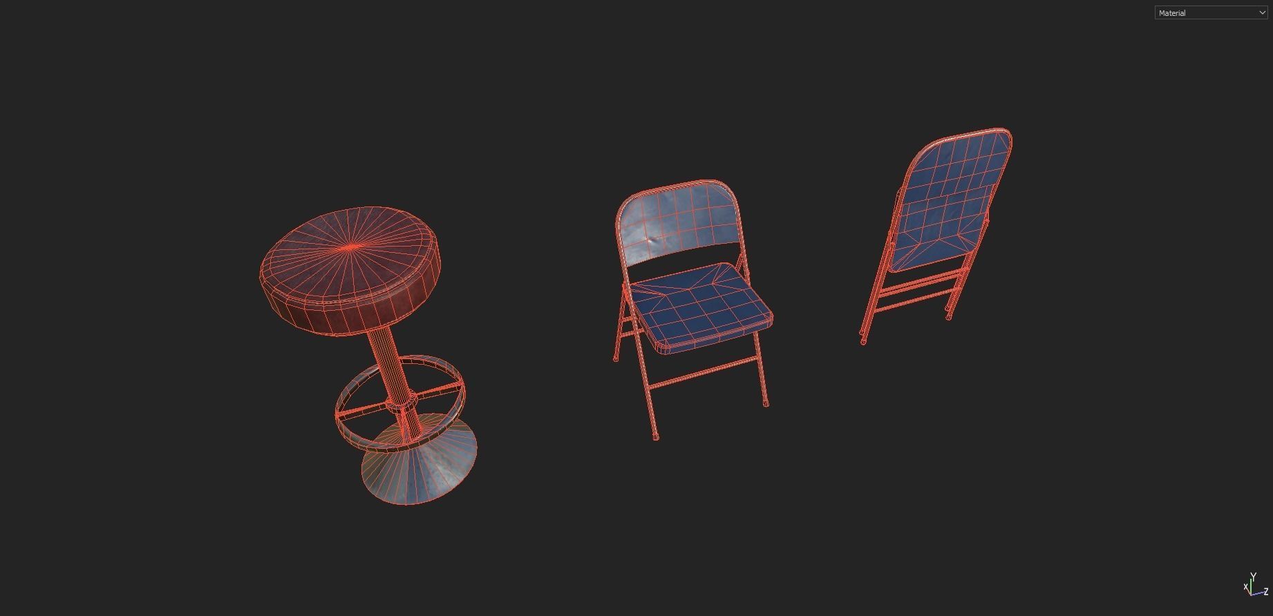 3D model Chairs Prop Pack VR / AR / low-poly | CGTrader