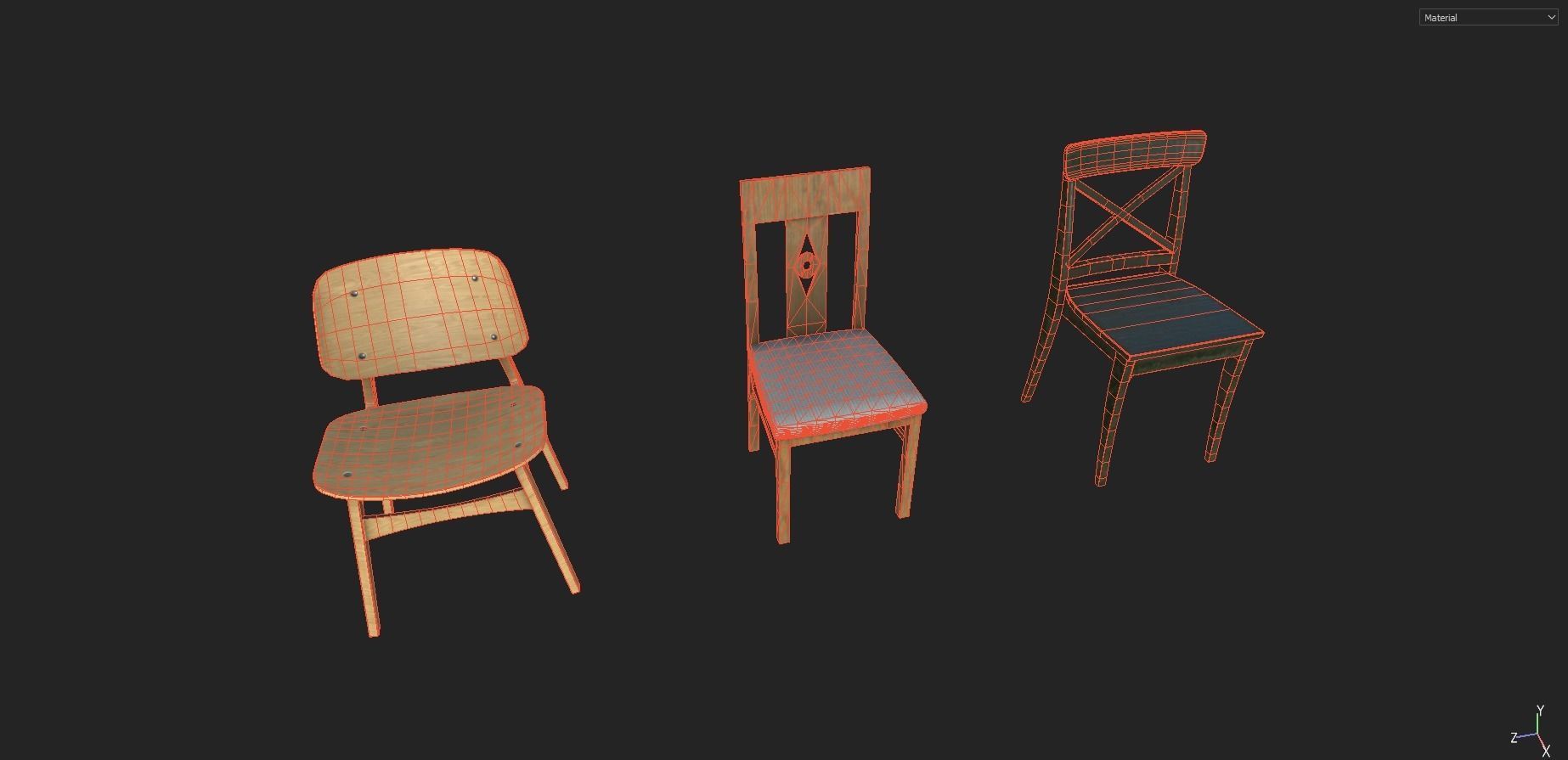 3D model Chairs Prop Pack VR / AR / low-poly | CGTrader