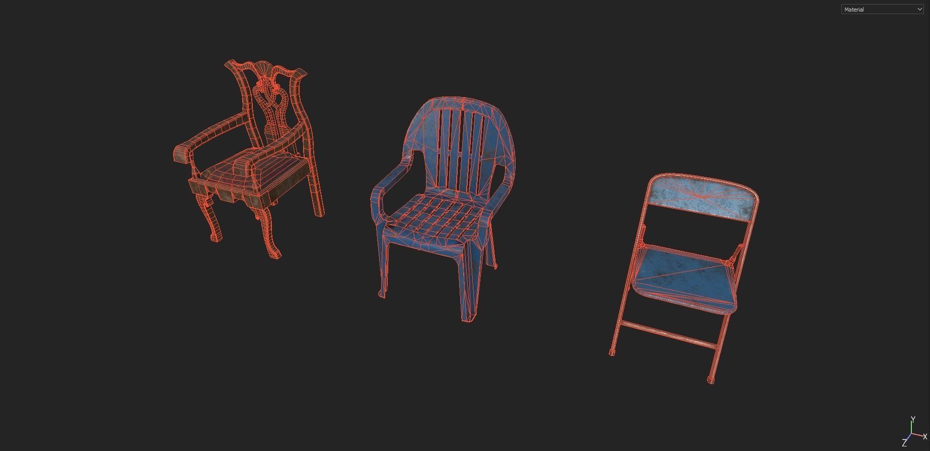 3D model Chairs Prop Pack VR / AR / low-poly | CGTrader