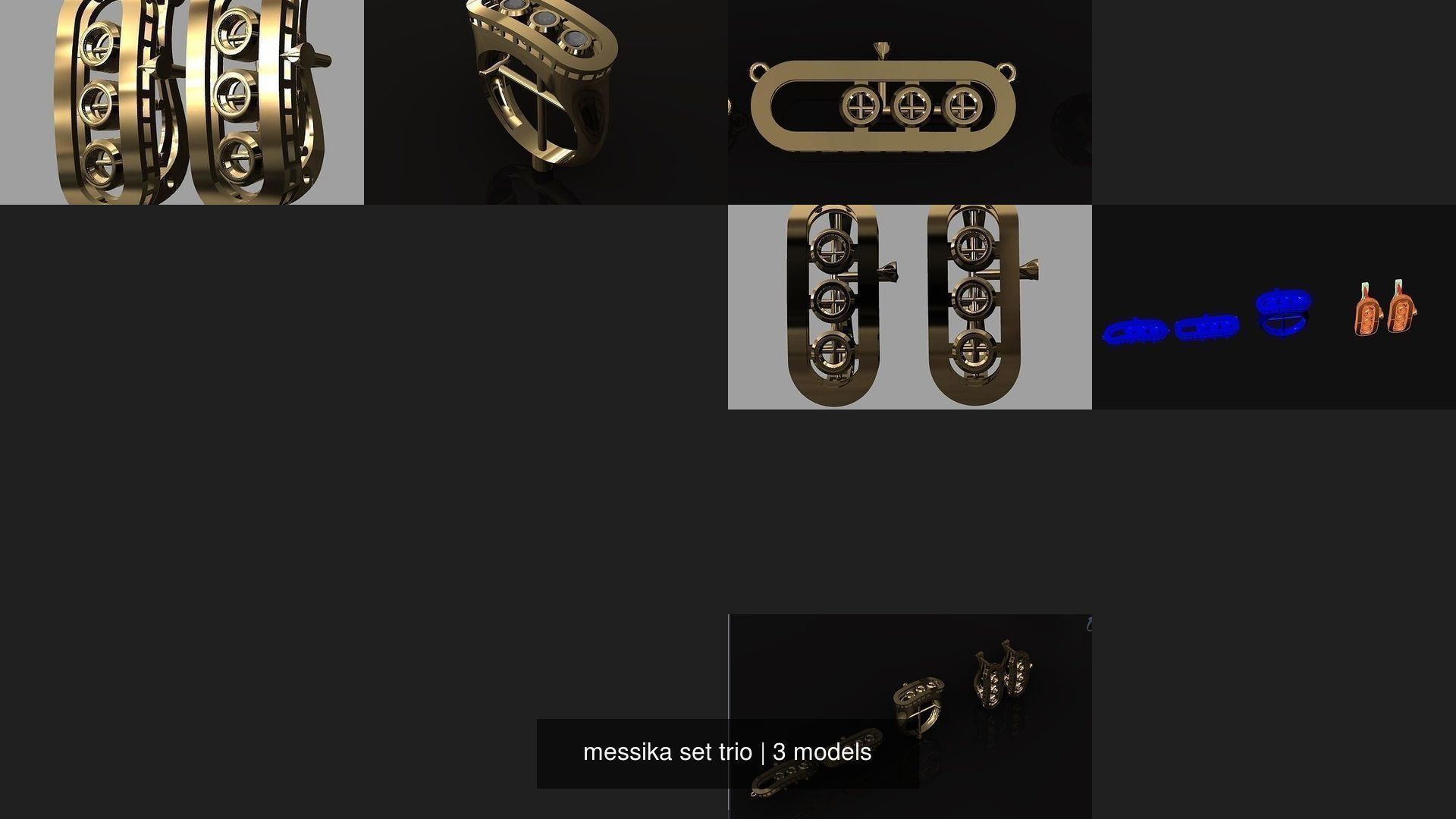 messika set trio 3D Model Collection | CGTrader