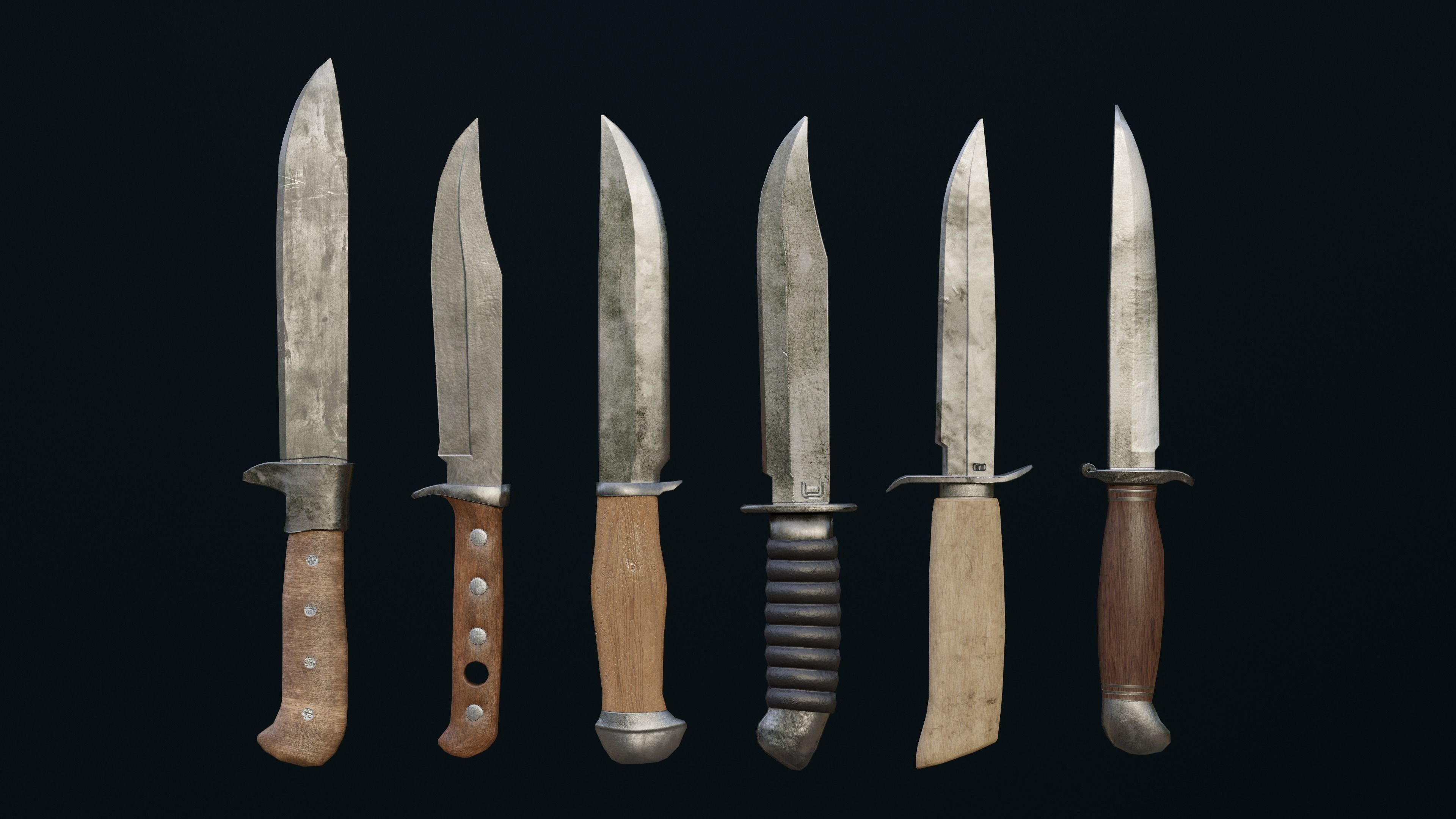 3D model knifes pack VR / AR / low-poly | CGTrader