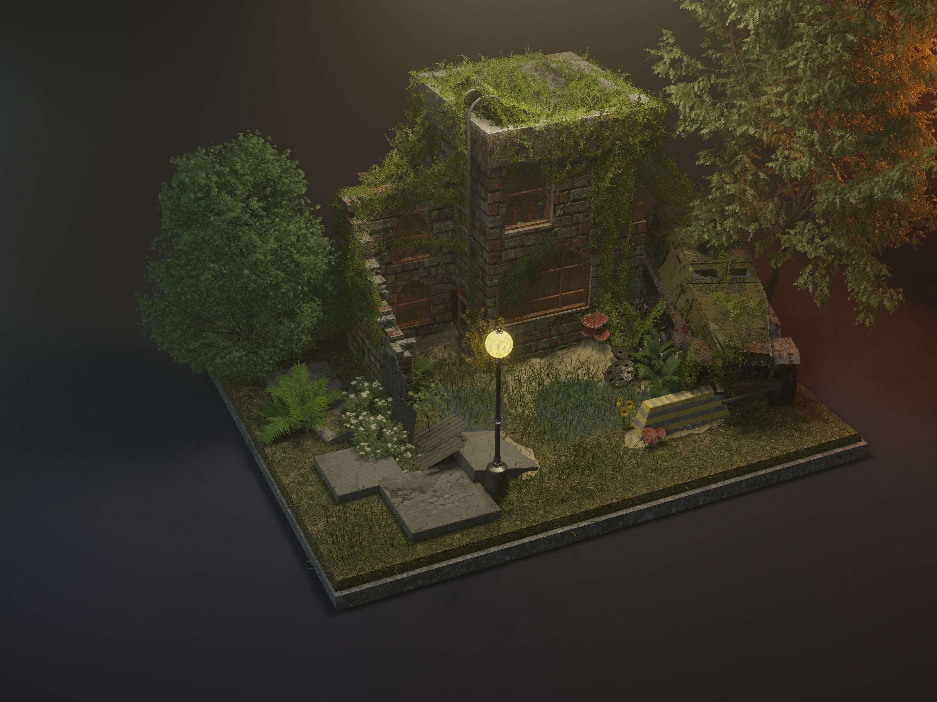 The Last of us Diorama Post-Apocalyptic scene 3D model | CGTrader