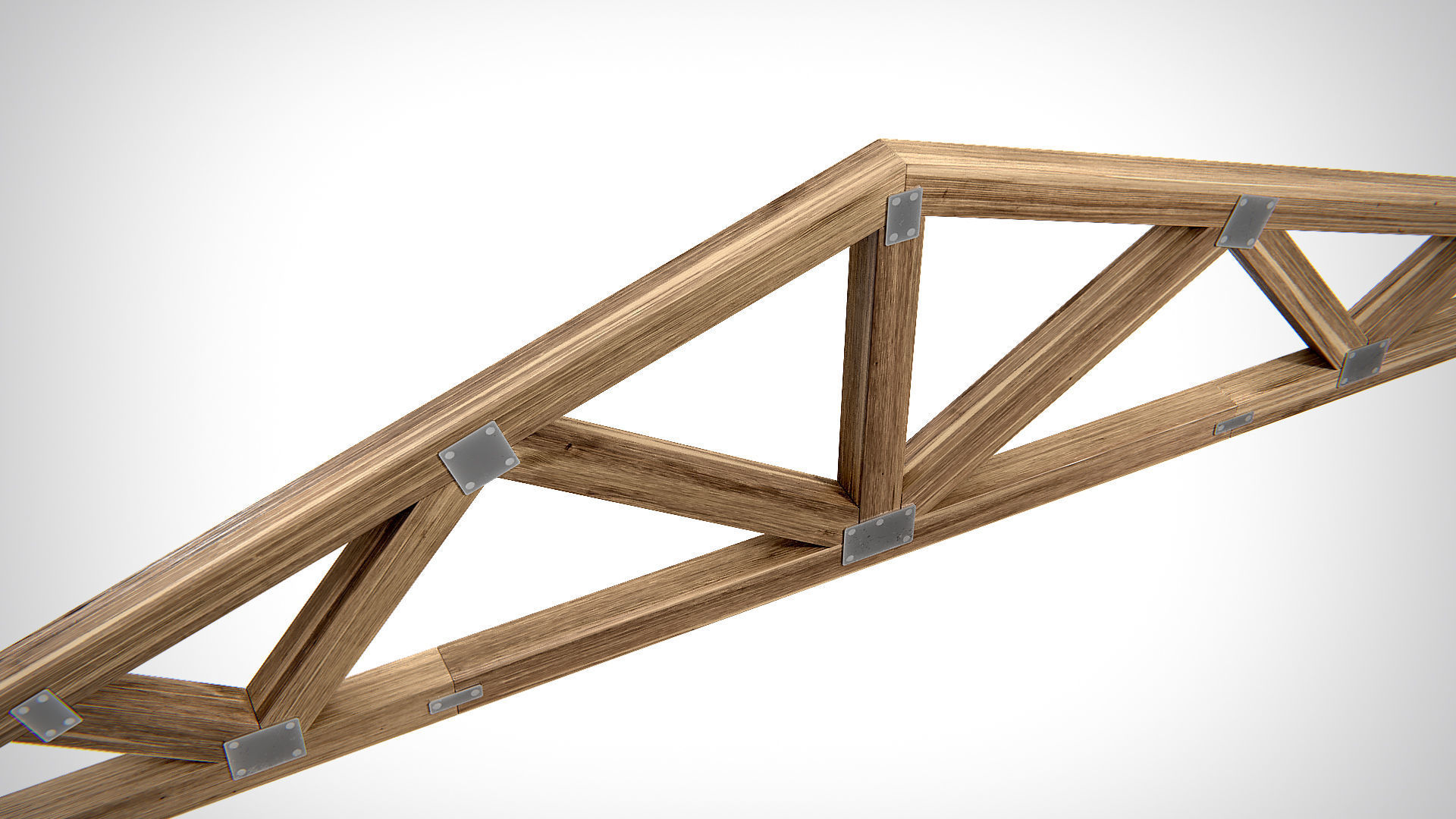 3D model Wooden Truss Multi Panel PBR VR / AR / low-poly | CGTrader