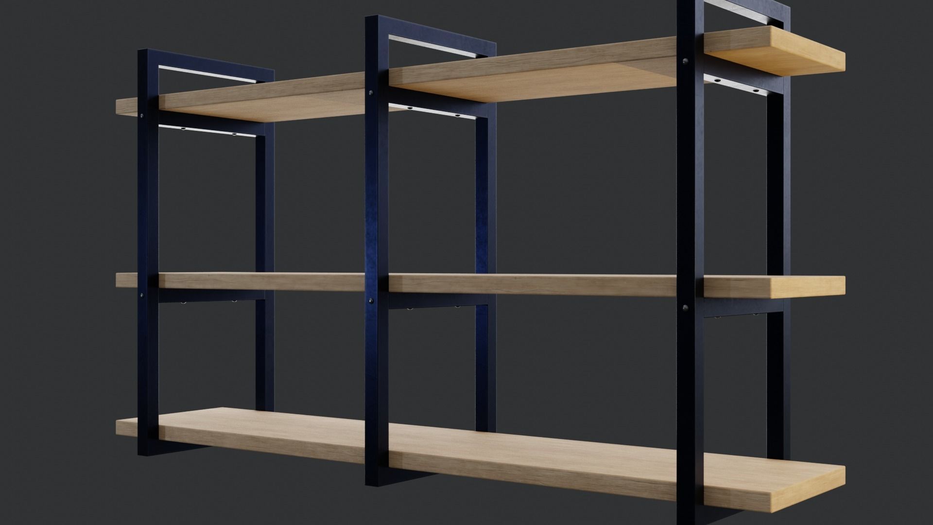 3D model 3 tier wall shelf VR / AR / low-poly | CGTrader