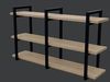 3D model 3 tier wall shelf VR / AR / low-poly | CGTrader
