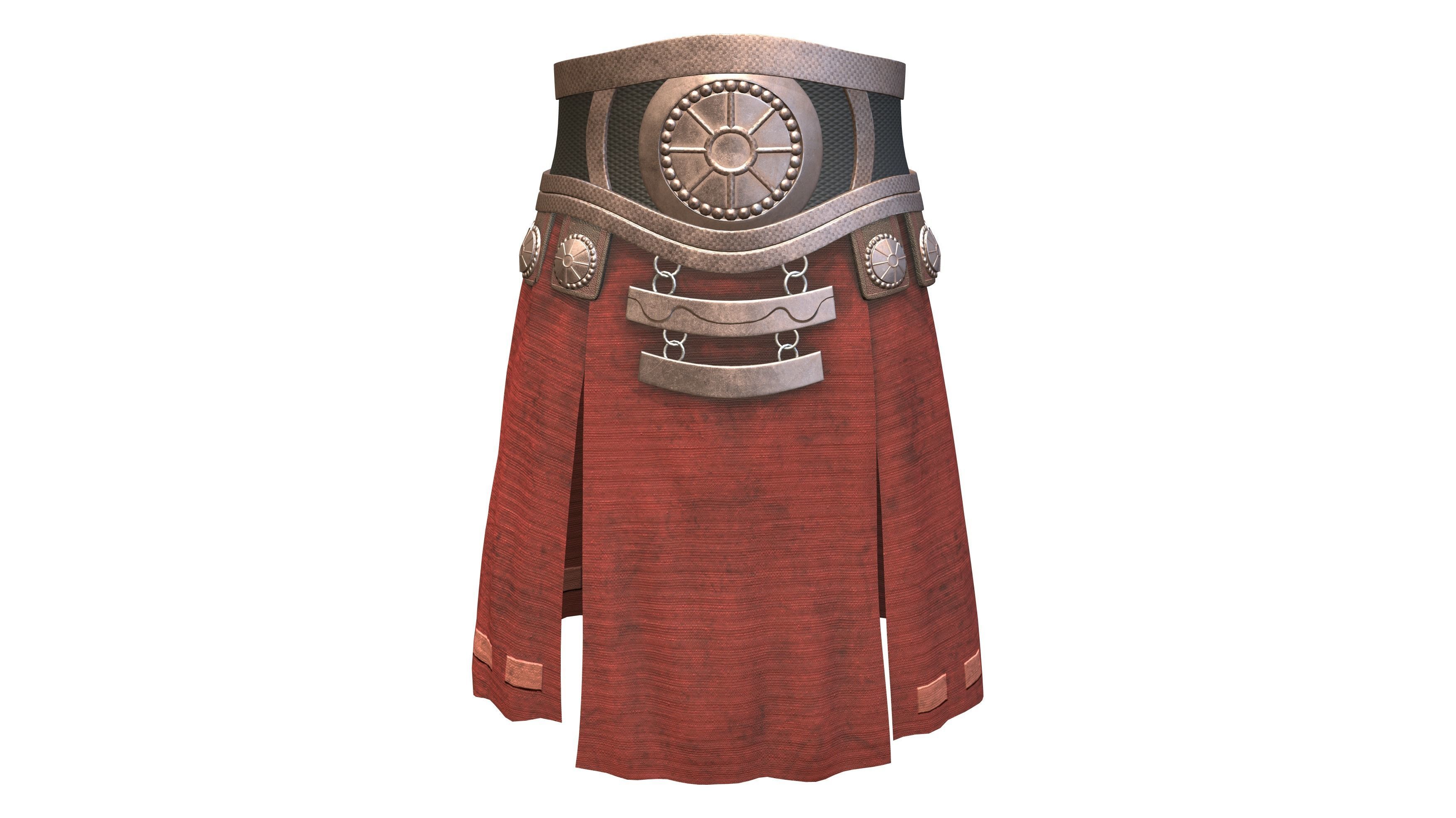 3D model Roman Soldier Decorated Tunic Skirt VR / AR / low-poly | CGTrader