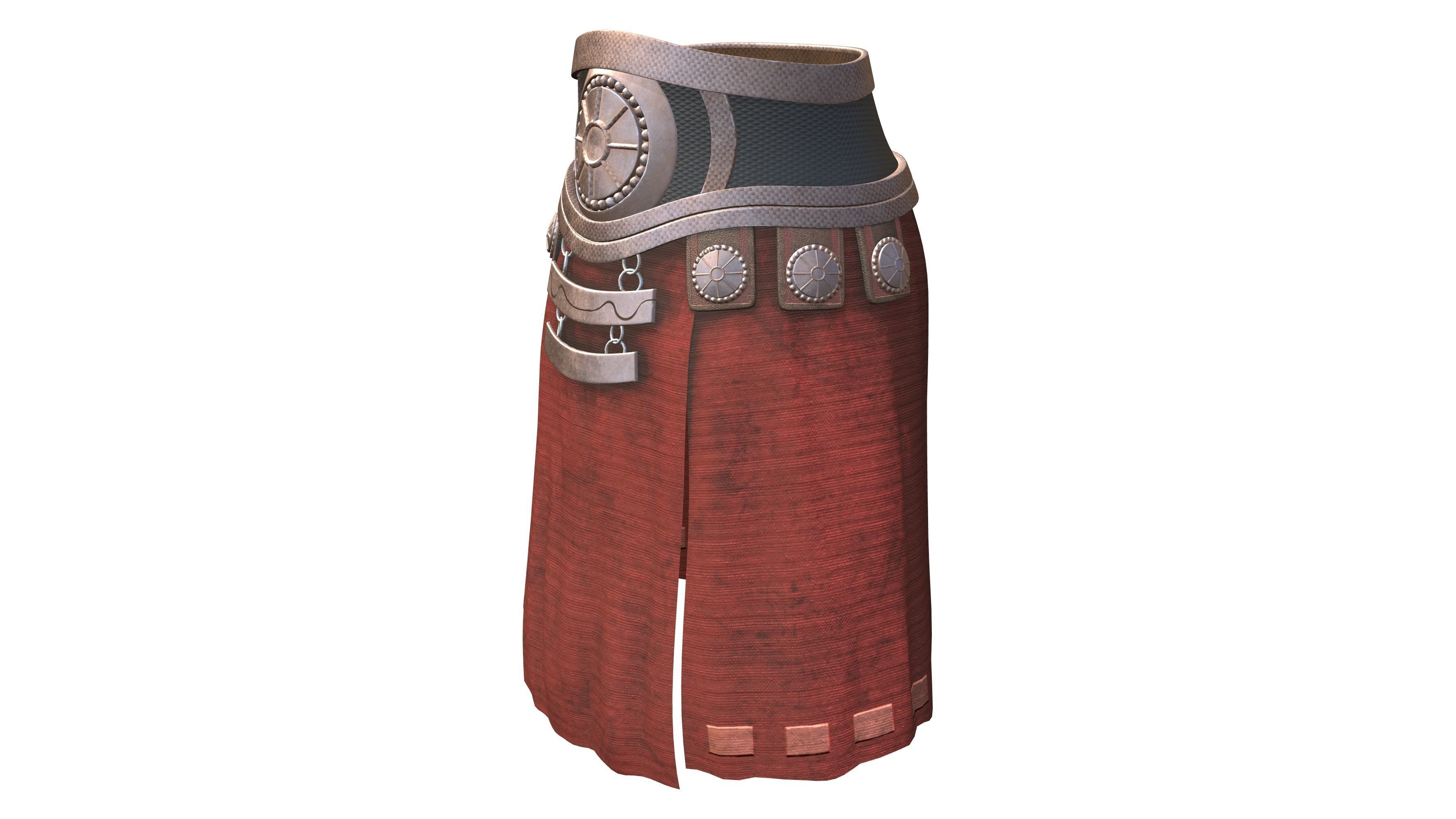 3D model Roman Soldier Decorated Tunic Skirt VR / AR / low-poly | CGTrader