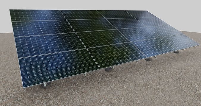 Solar Panel Steel Construction Type 10 3D model | CGTrader
