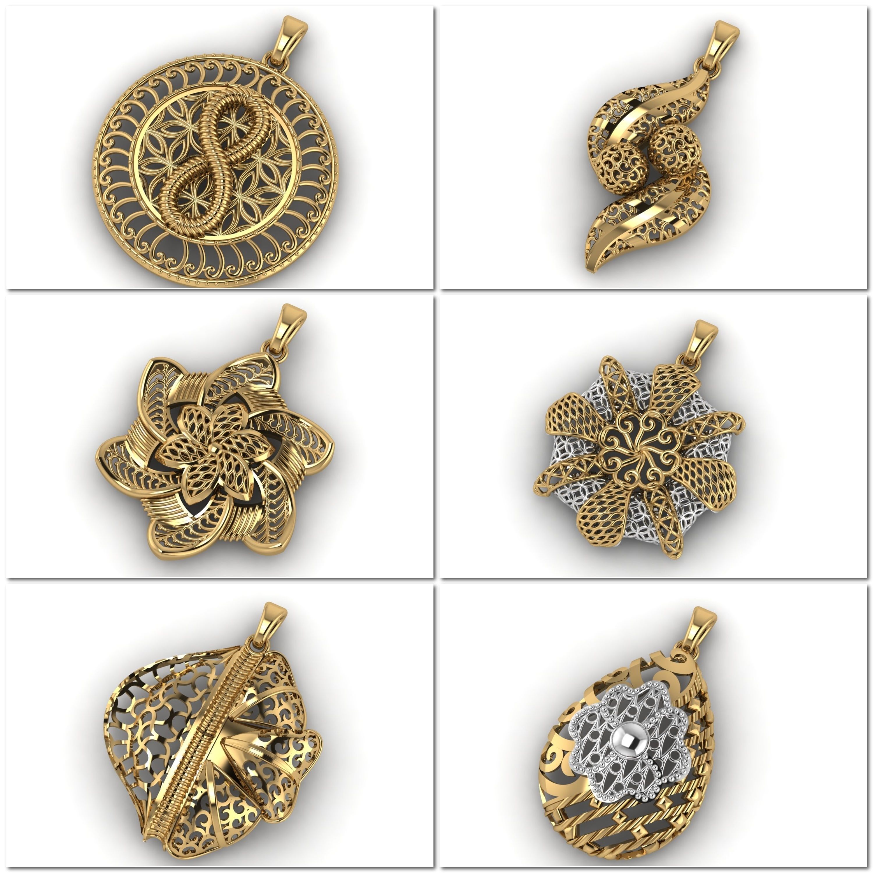 53 Files - Women Pendant Ready STL 3DM Models Womens Necklace 3D 3D ...