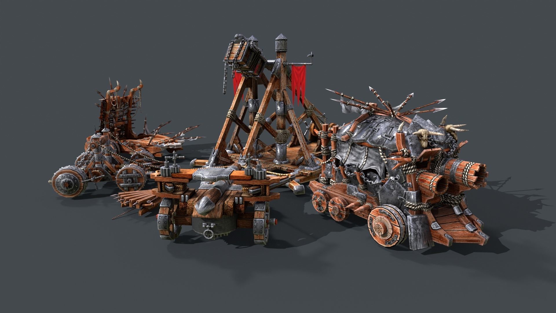 3D model Medieval War Machines VR / AR / low-poly | CGTrader