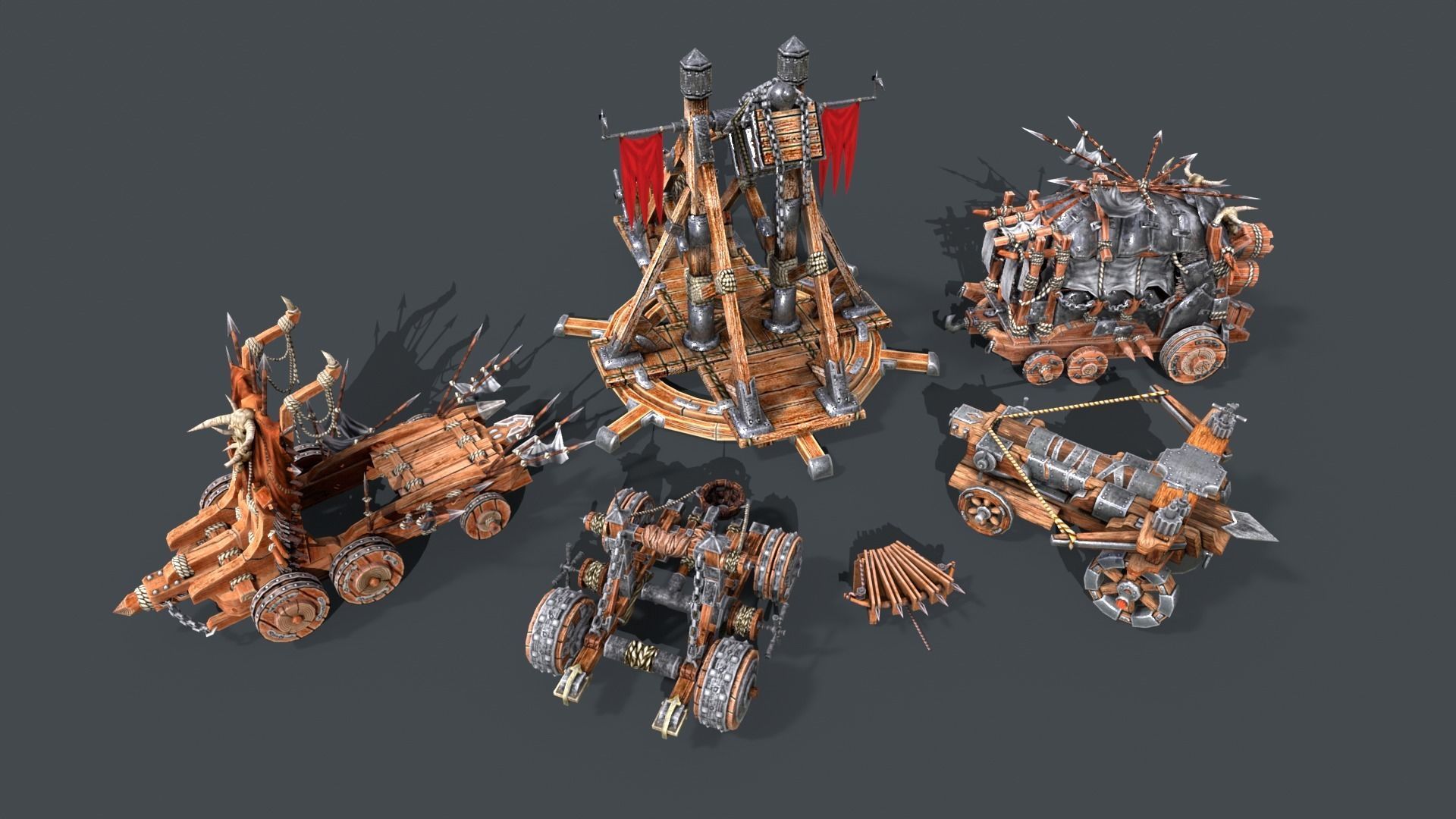 3D model Medieval War Machines VR / AR / low-poly | CGTrader