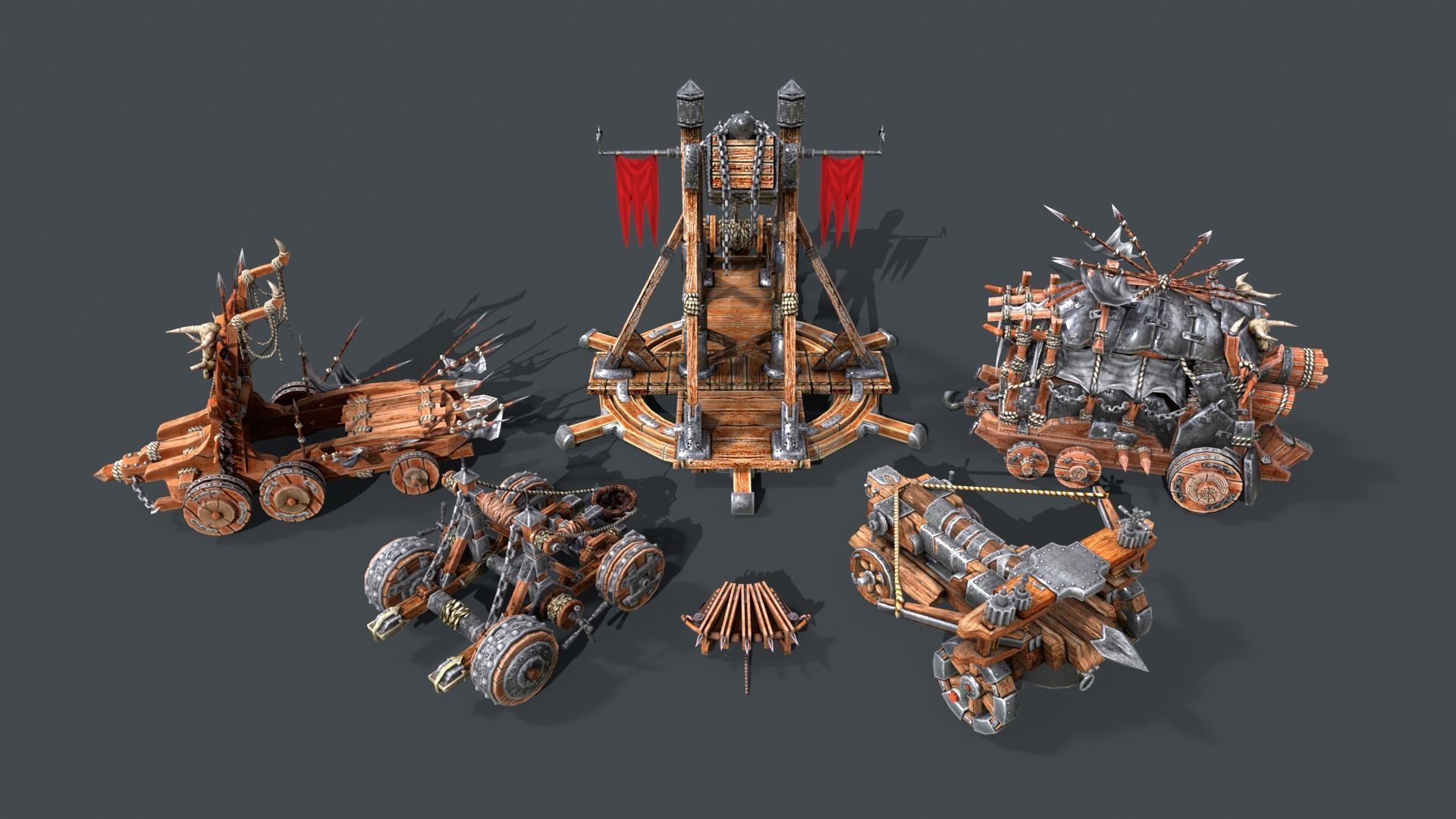 3D model Medieval War Machines VR / AR / low-poly | CGTrader
