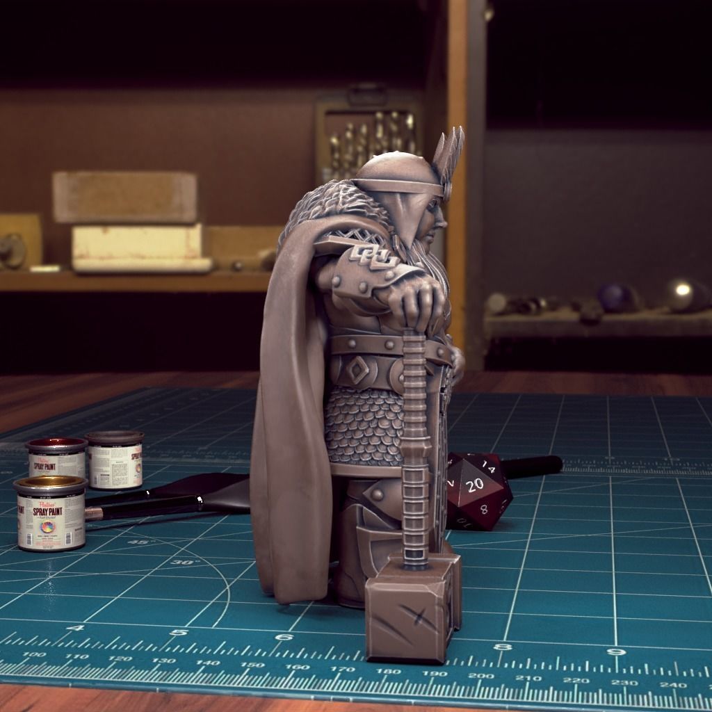 Female Dwarf 05 - Pre-Supported 3D model 3D printable | CGTrader