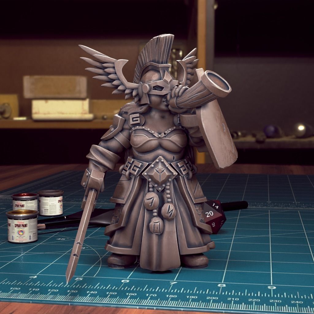 Female Dwarf 02 - Pre-Supported 3D model 3D printable | CGTrader