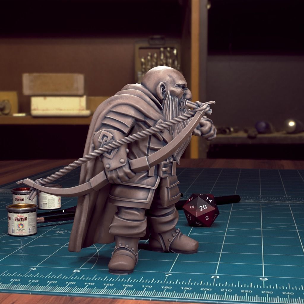 Male Dwarf 06 - Pre-Supported 3D model 3D printable | CGTrader