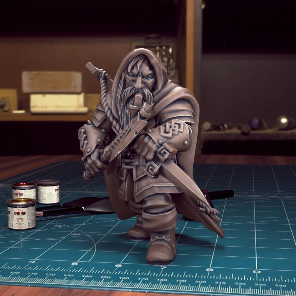 Male Dwarf 01 - Pre-Supported 3D model 3D printable | CGTrader