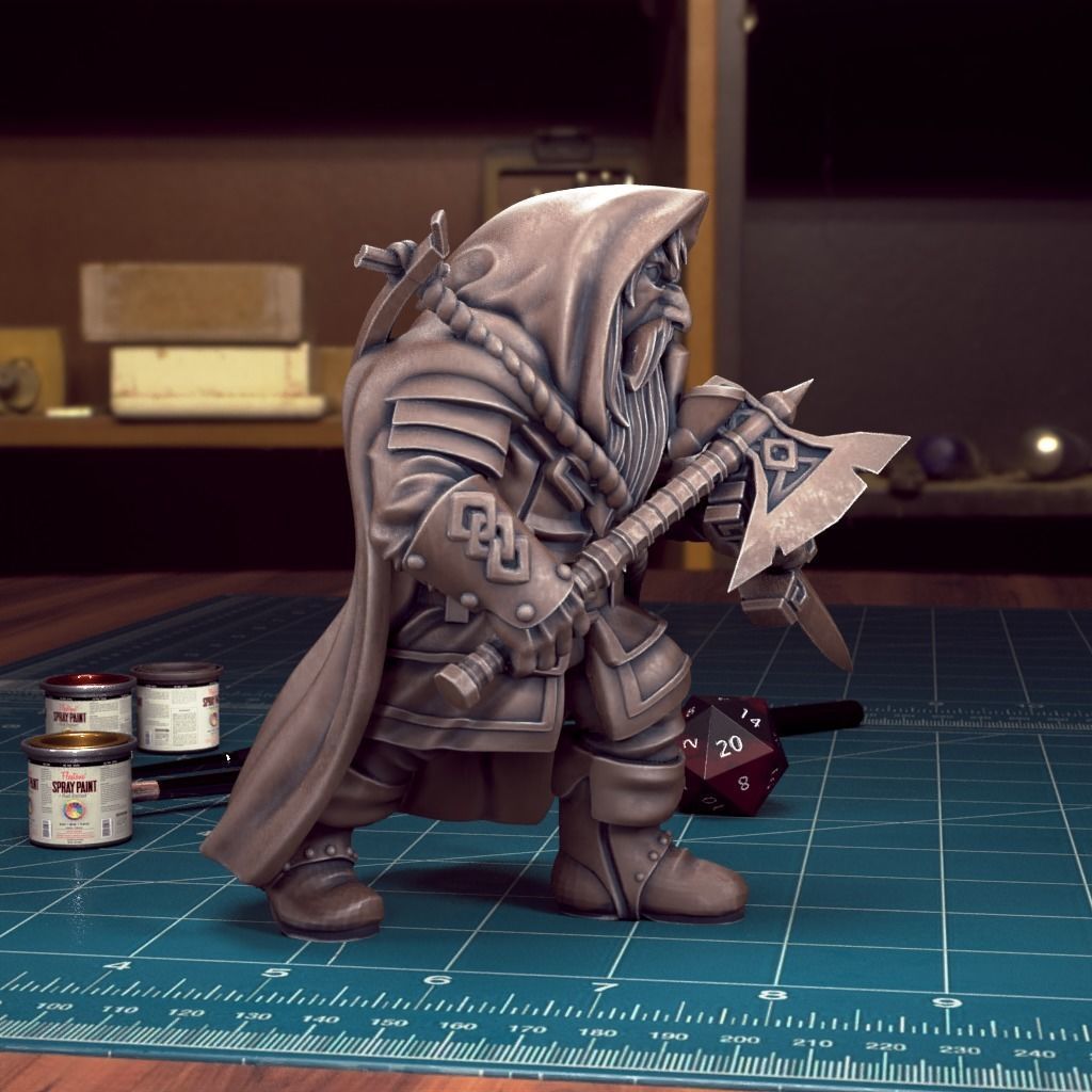 Male Dwarf 01 - Pre-Supported 3D model 3D printable | CGTrader