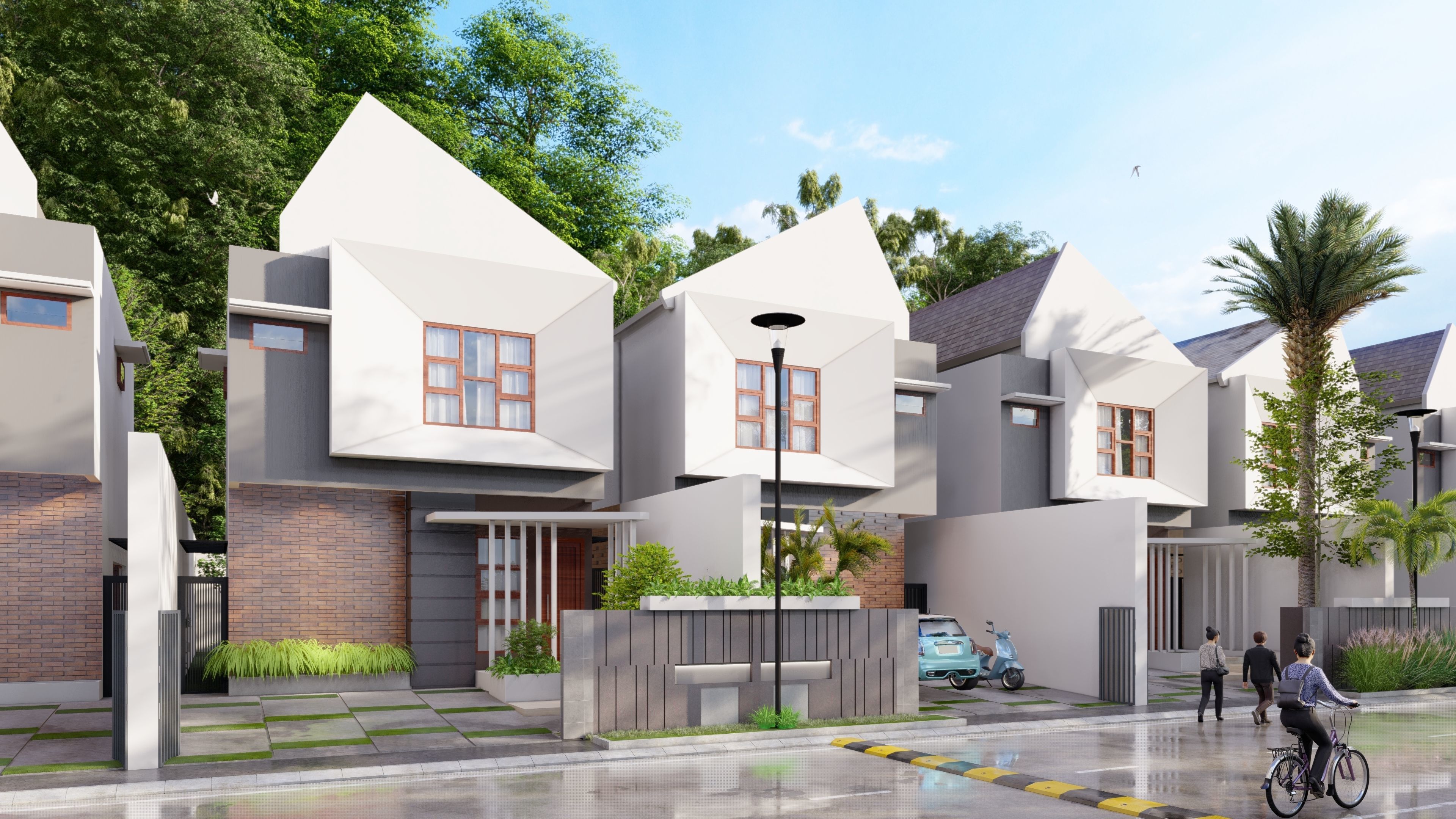 Modern housing with car animation 3D model animated | CGTrader