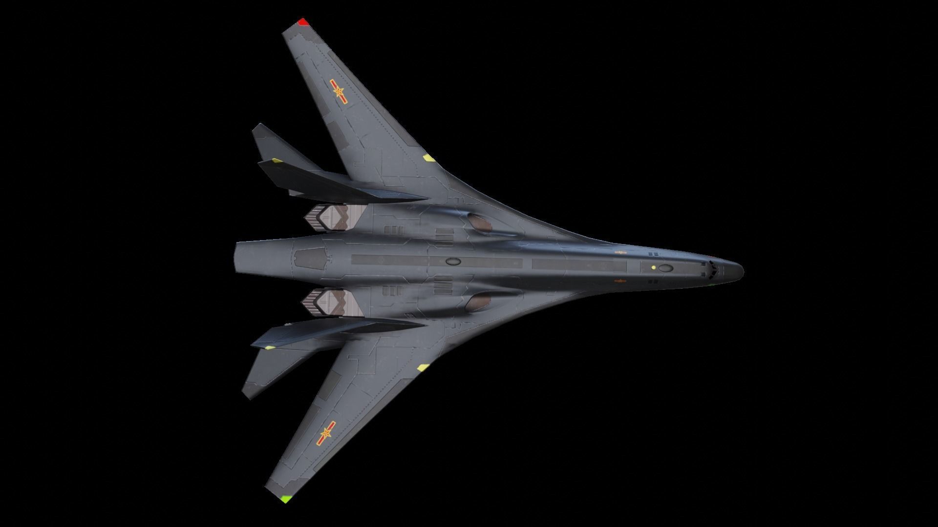 3D model H-10 Sanwuzu Chinese Concept Strike Bomber VR / AR / low-poly ...