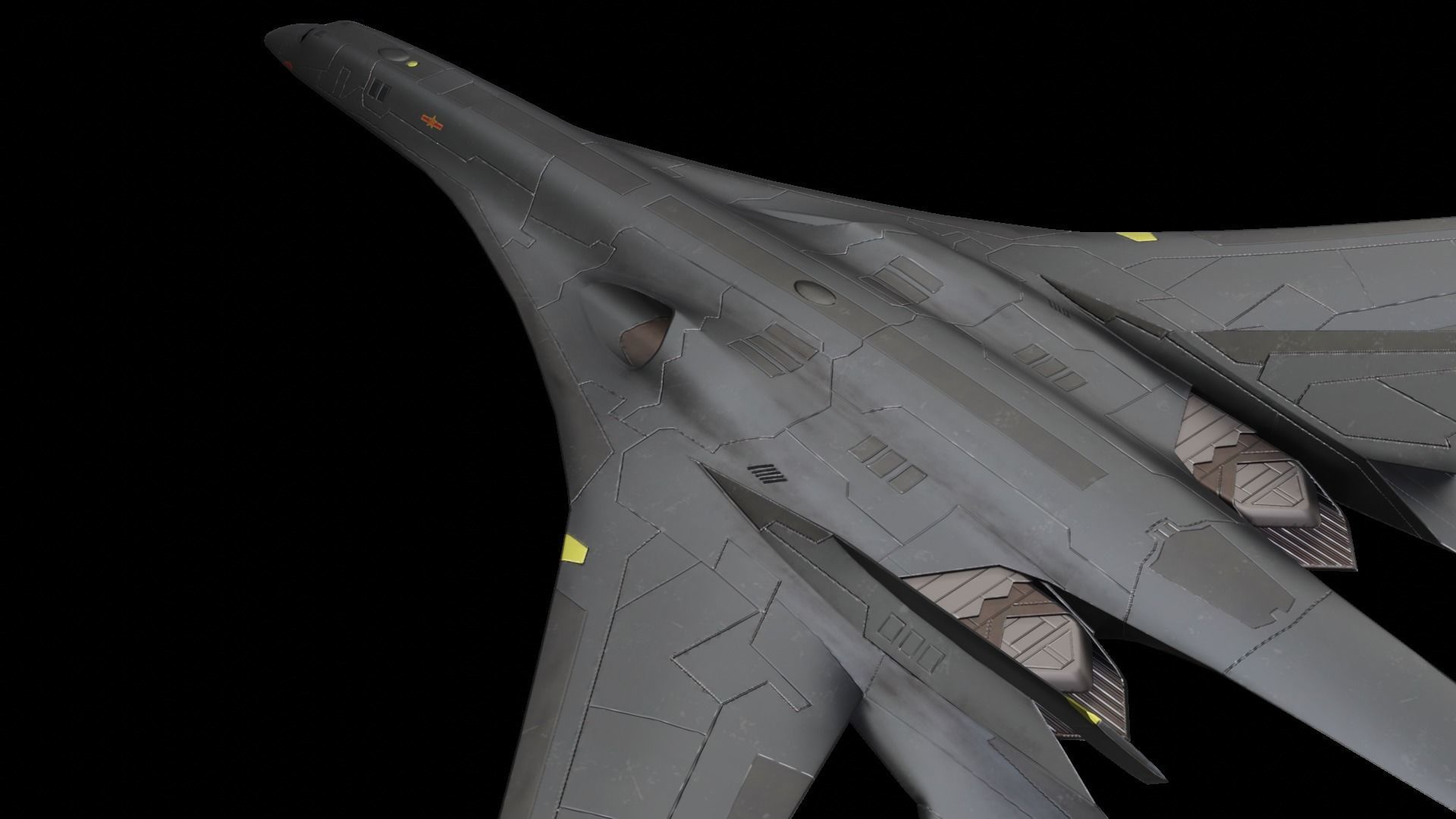 3D model H-10 Sanwuzu Chinese Concept Strike Bomber VR / AR / low-poly ...