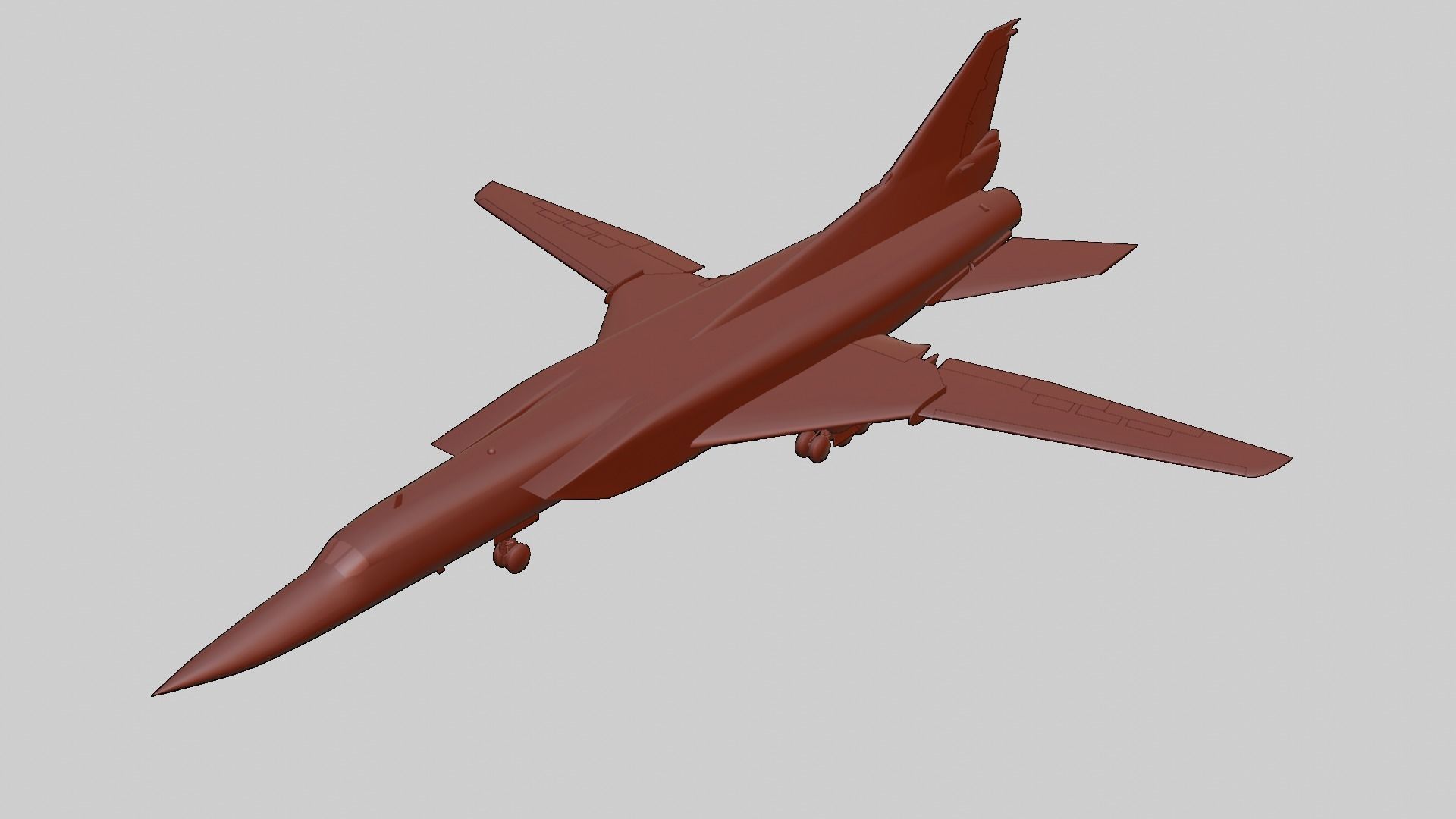 3D model Tupolev Tu-22M Russian Strategic bomber VR / AR / low-poly ...