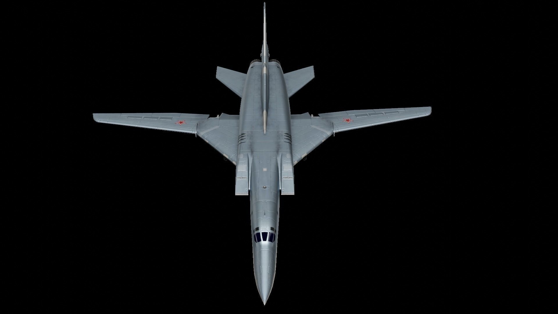 3D model Tupolev Tu-22M Russian Strategic bomber VR / AR / low-poly ...