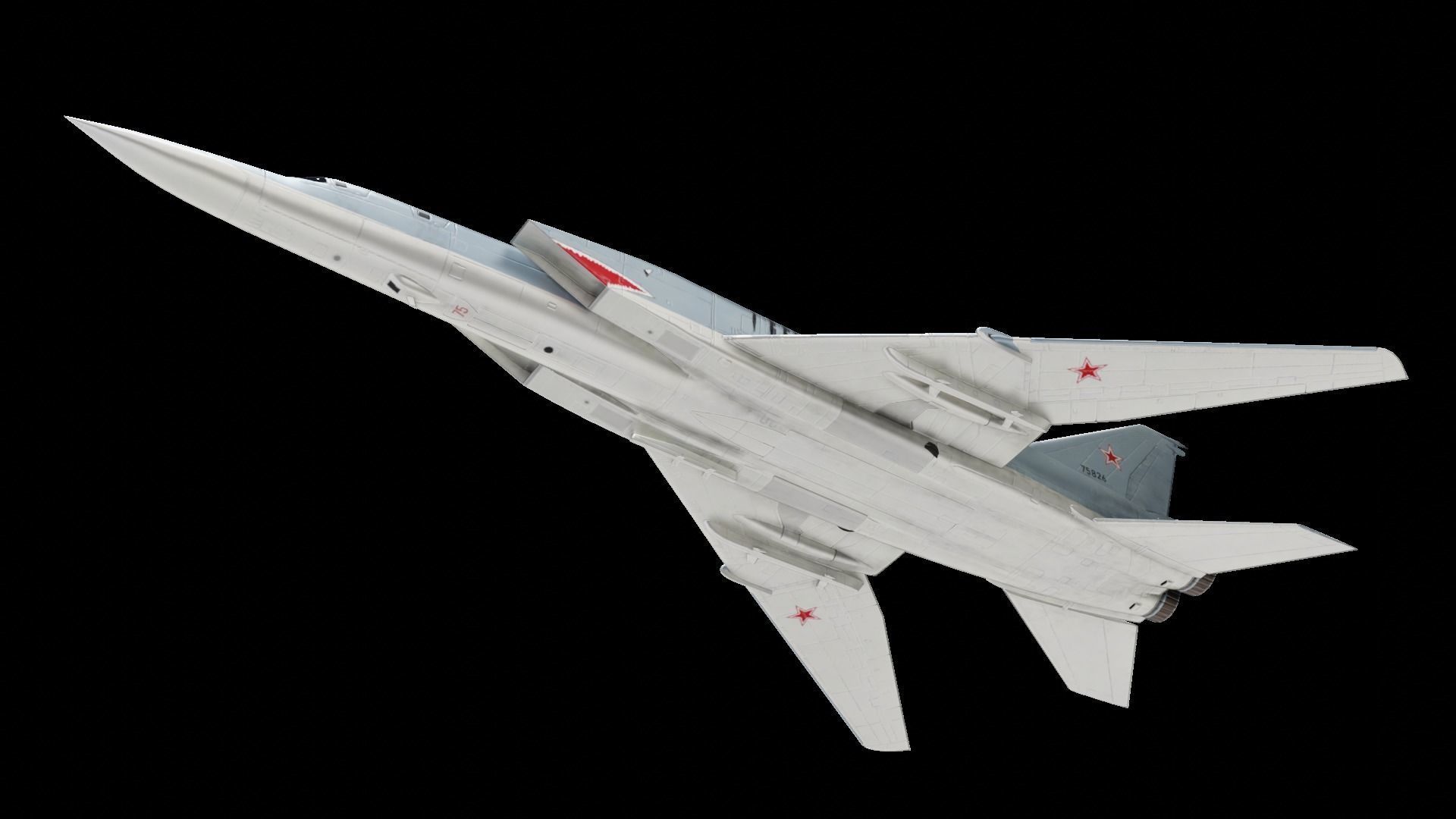 3D model Tupolev Tu-22M Russian Strategic bomber VR / AR / low-poly ...
