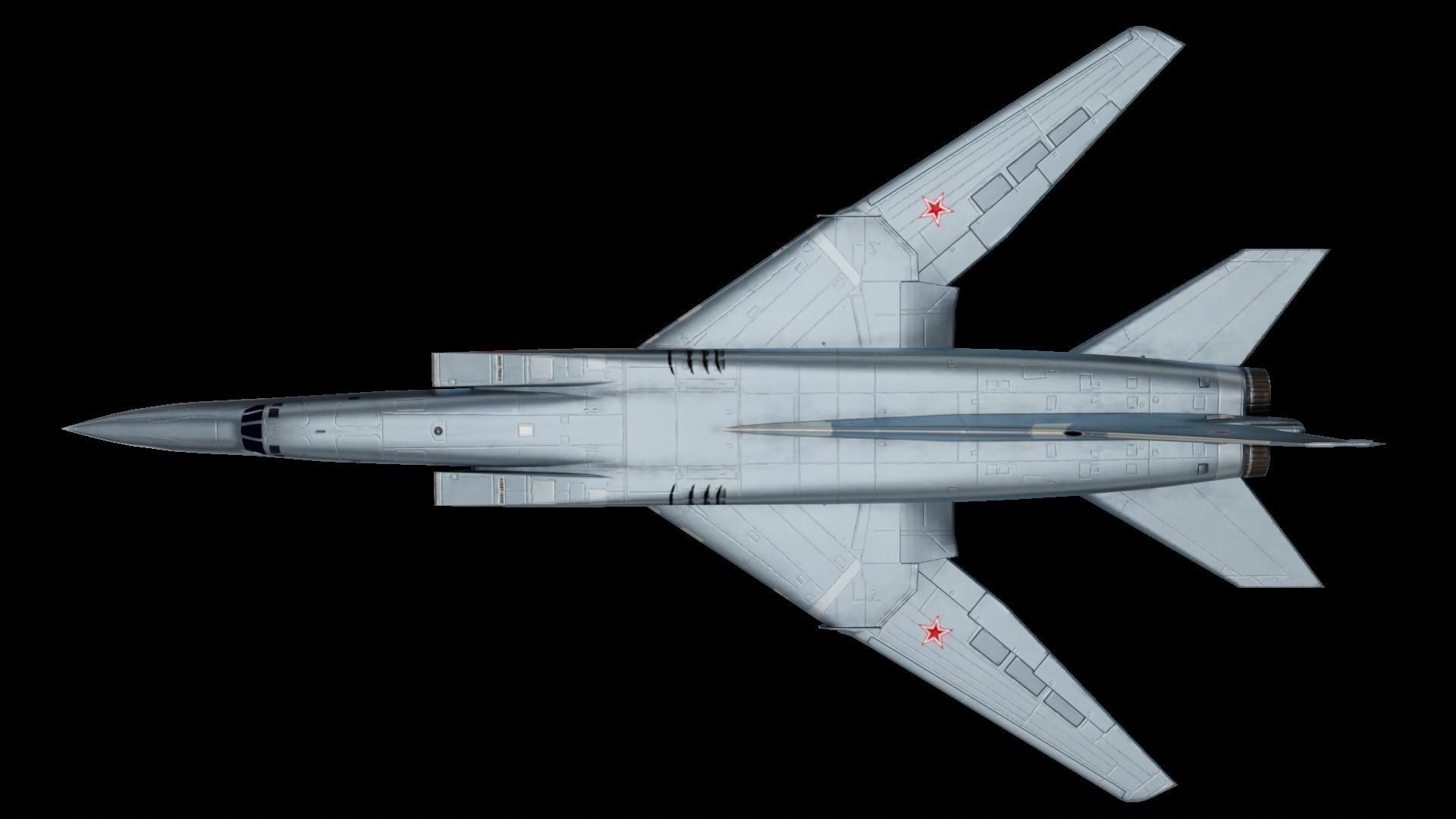 3D model Tupolev Tu-22M Russian Strategic bomber VR / AR / low-poly ...