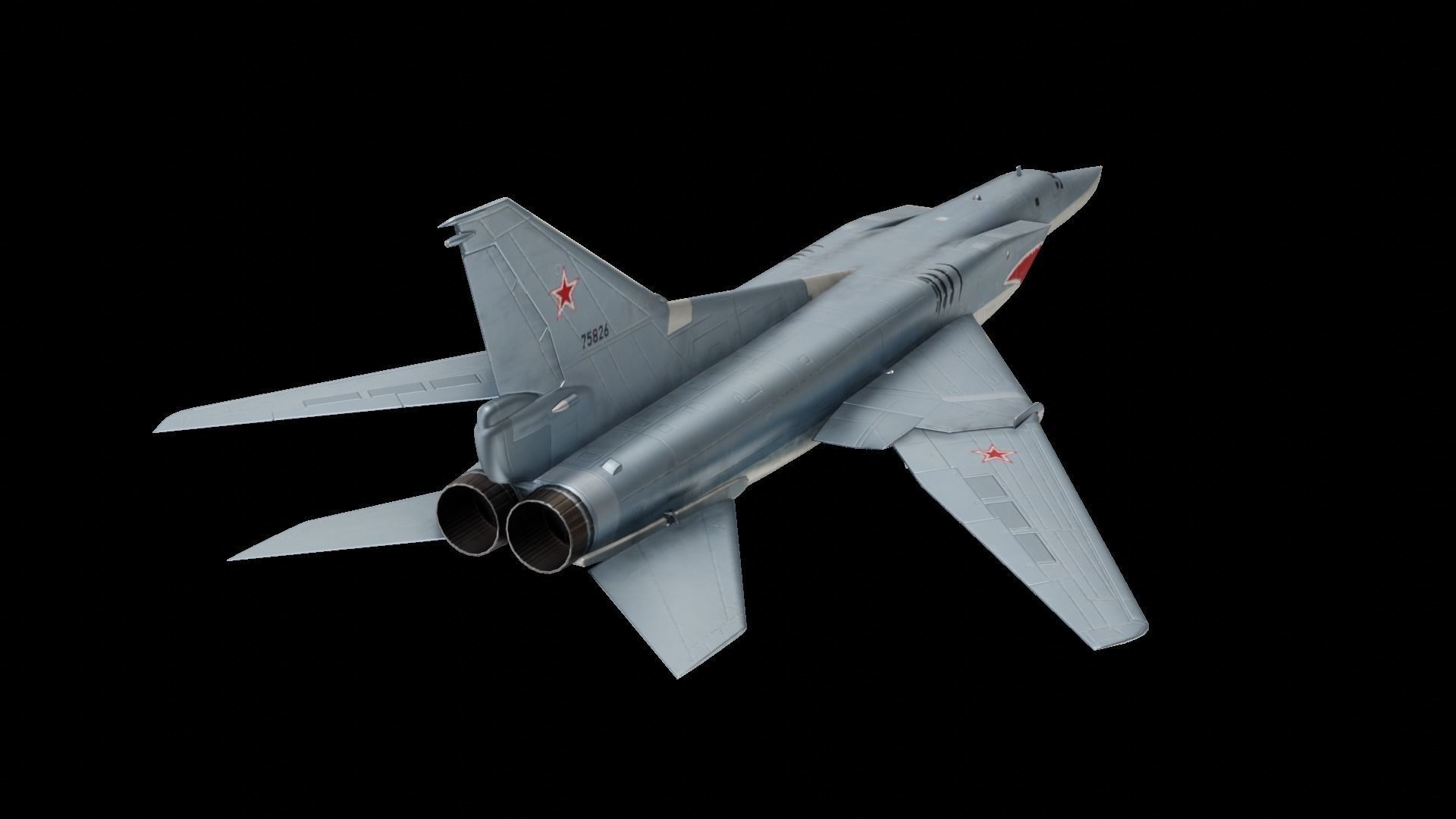 3D model Tupolev Tu-22M Russian Strategic bomber VR / AR / low-poly ...