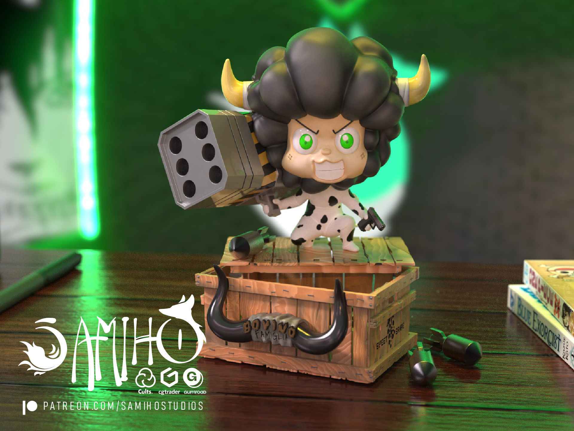 SAMIHO STUDIOS - LAMBO BAZOOKA SCENE - STLs ready for printing 3D model ...