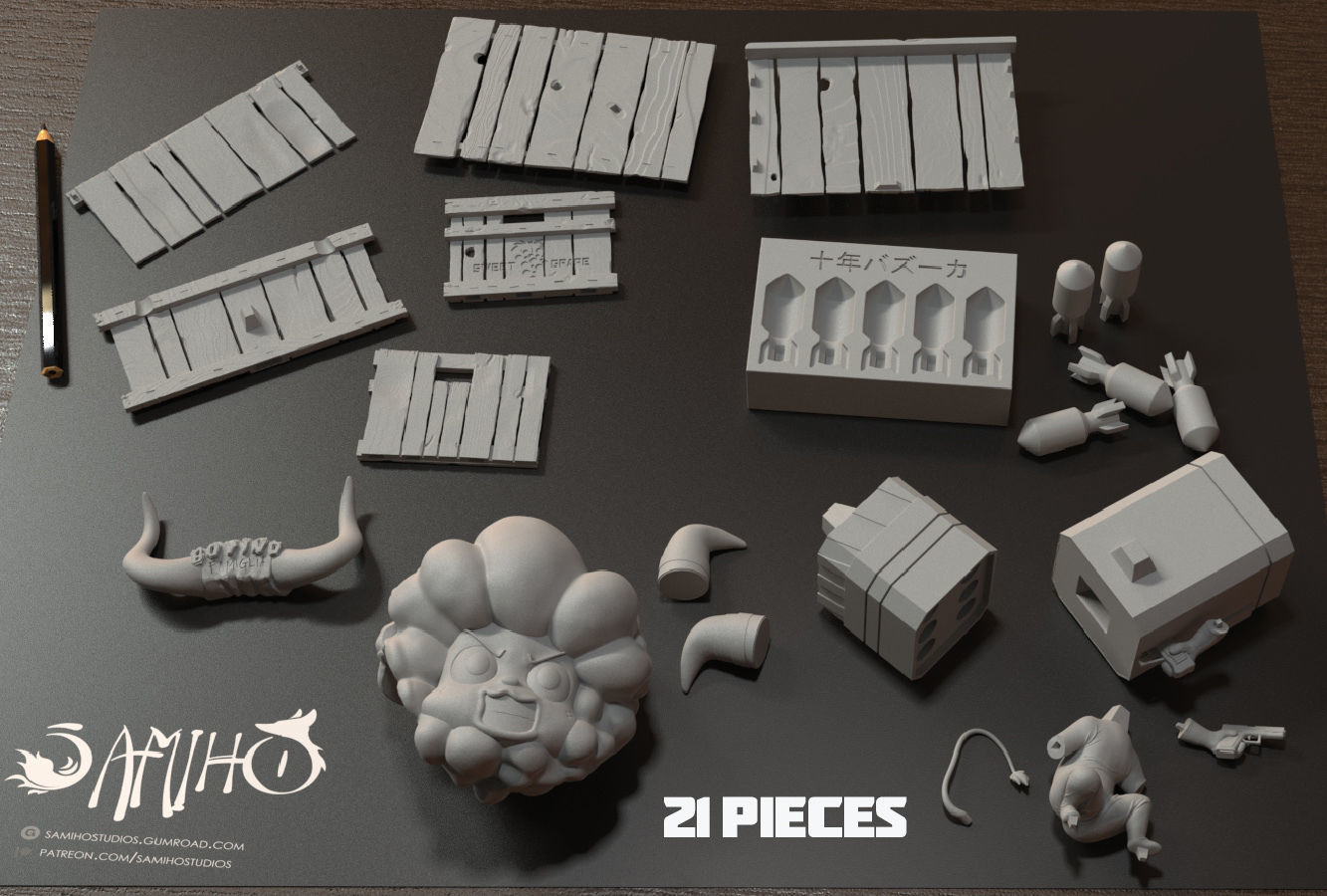 SAMIHO STUDIOS - LAMBO BAZOOKA SCENE - STLs ready for printing 3D model ...