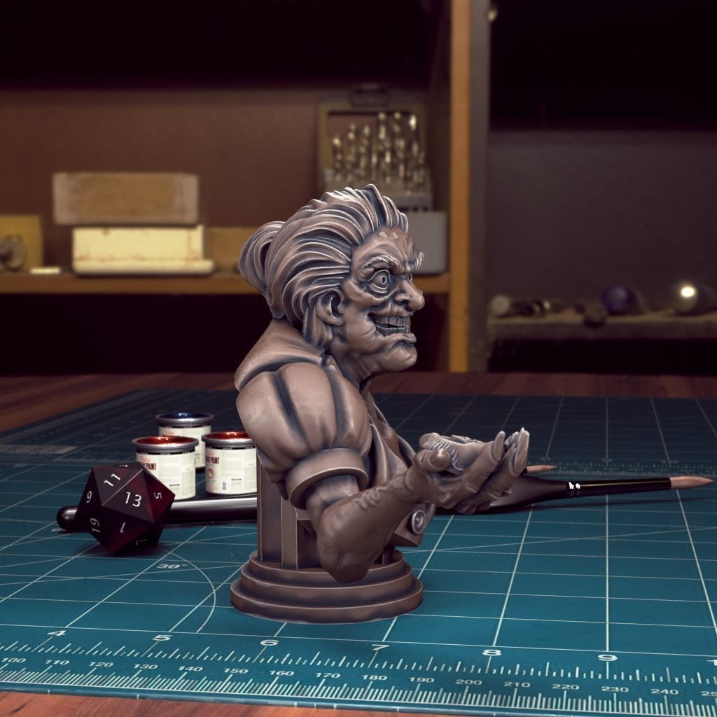 Curse of Strahd - Morgantha Bust - Pre-Supported 3D model 3D printable ...